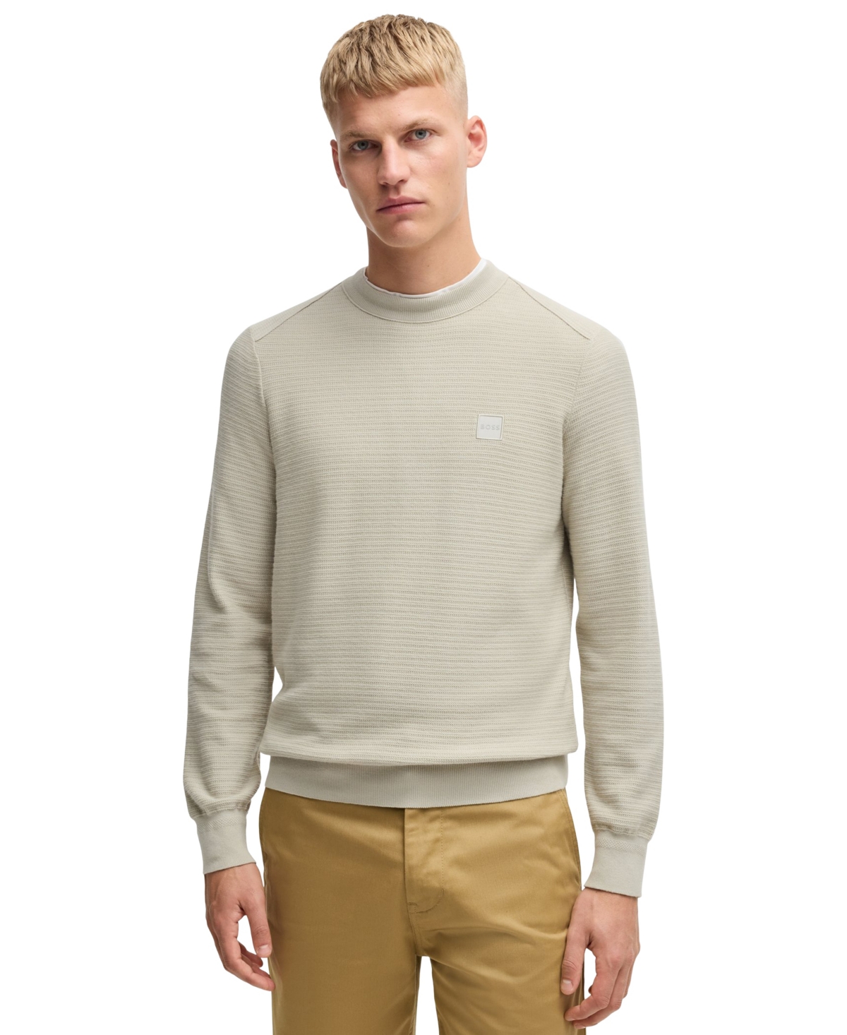 Click here for Boss by Hugo Boss Mens Logo Patch Regular-Fit Swea... prices