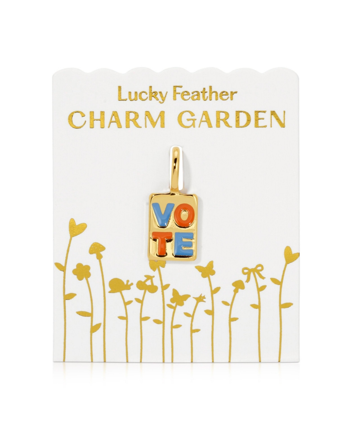 Click here for Lucky Feather Charm Garden - Gold - Vote Charm prices