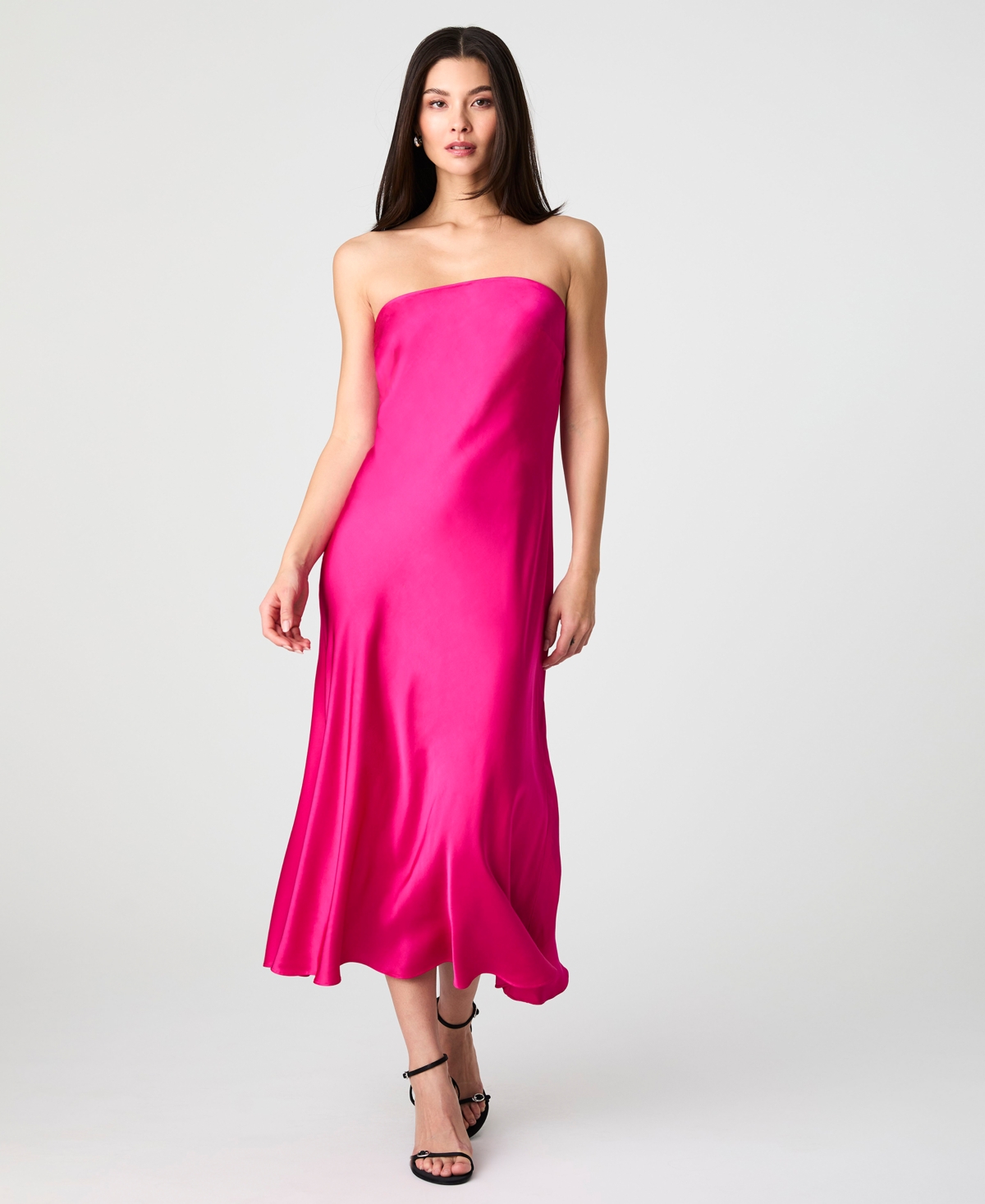 Click here for French Connection Womens Oona Satin Strapless Midi... prices