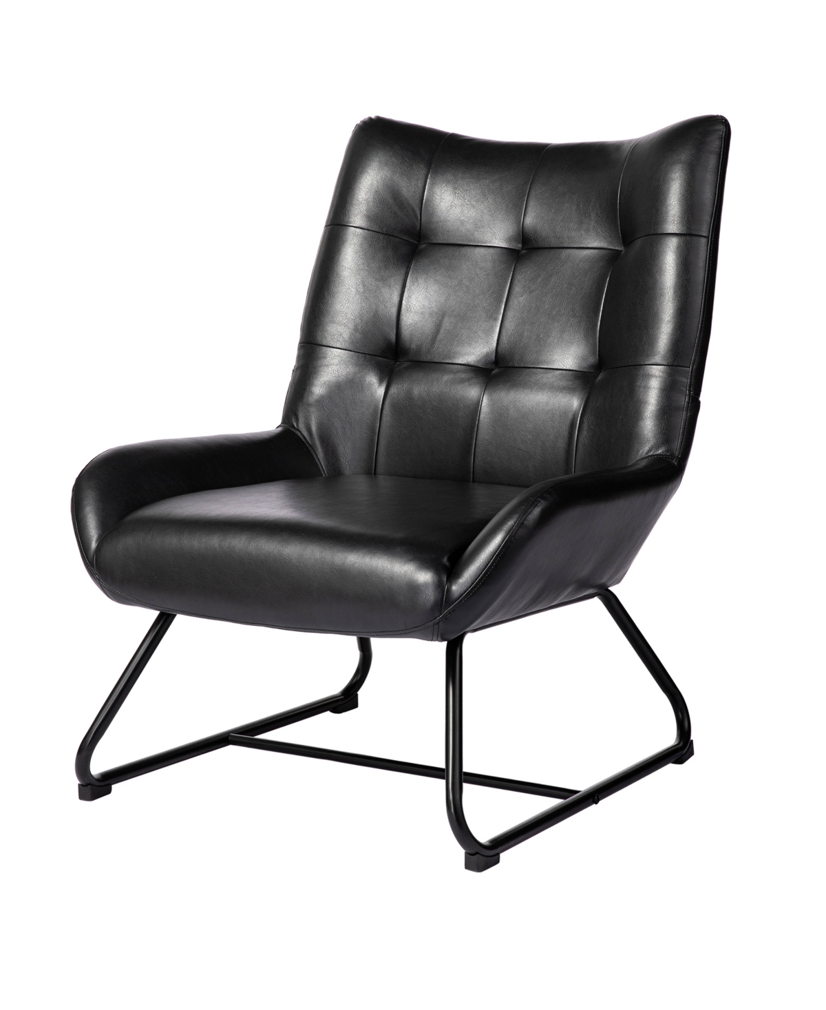 Click here for Glitzhome 35.75 Leatherette Mid-Century Modern Win... prices