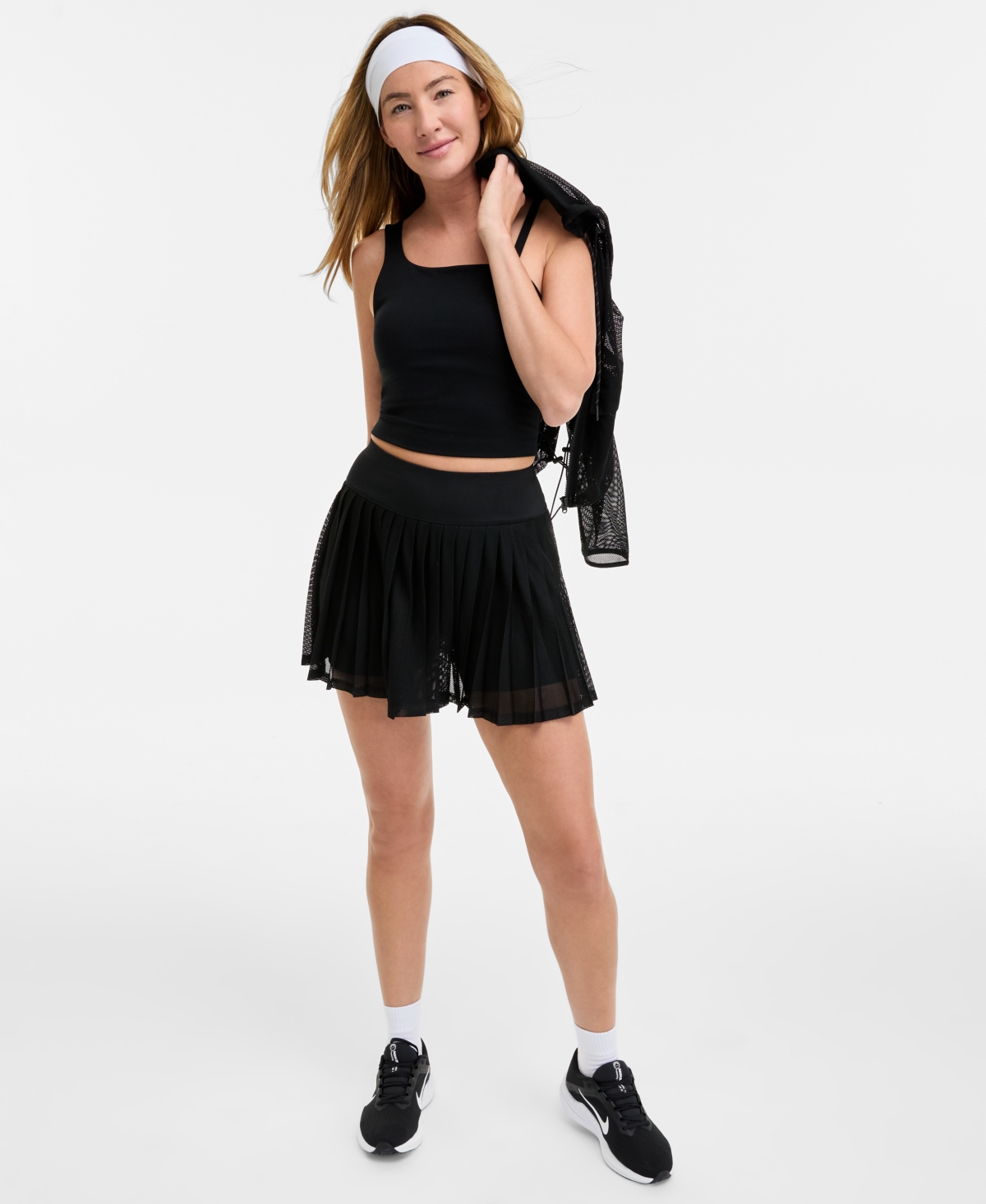 Click here for Id Ideology Womens Pleated Mesh Pull-On Skort  Exc... prices
