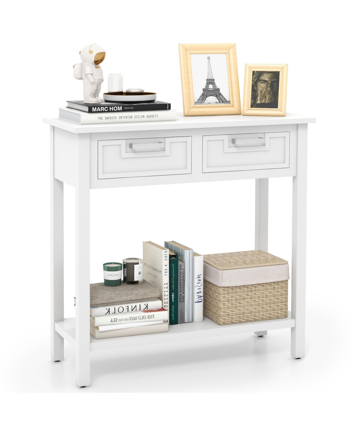 Click here for Narrow Console Table with Drawers and Open Storage... prices