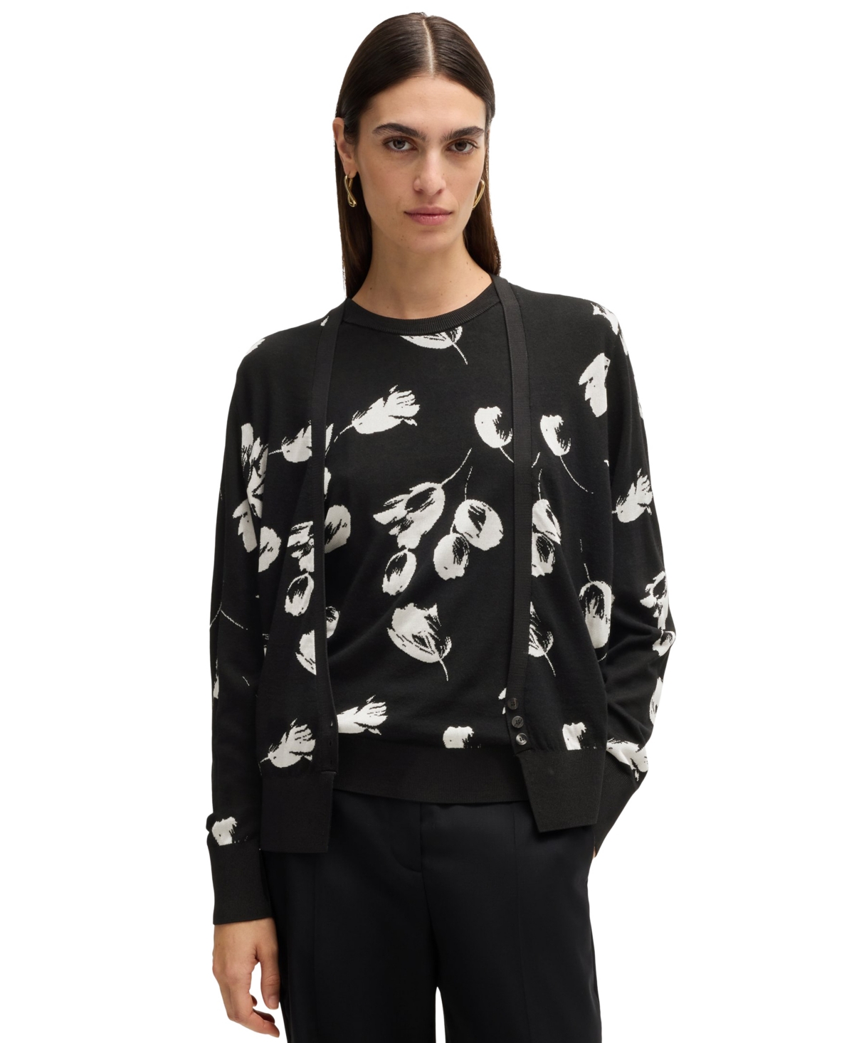 Click here for Boss by Hugo Boss Womens Merino Wool-Blend Cardiga... prices