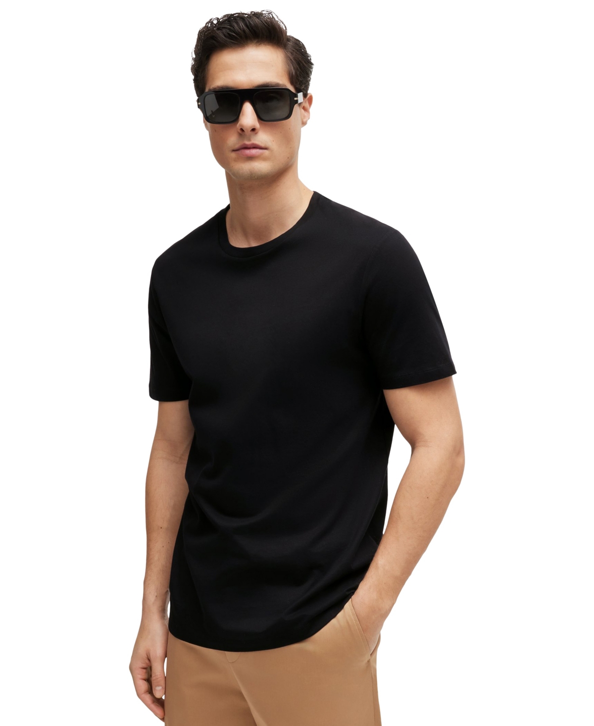 Click here for Boss by Hugo Boss Mens Slim-Fit Mercerized-Cotton... prices