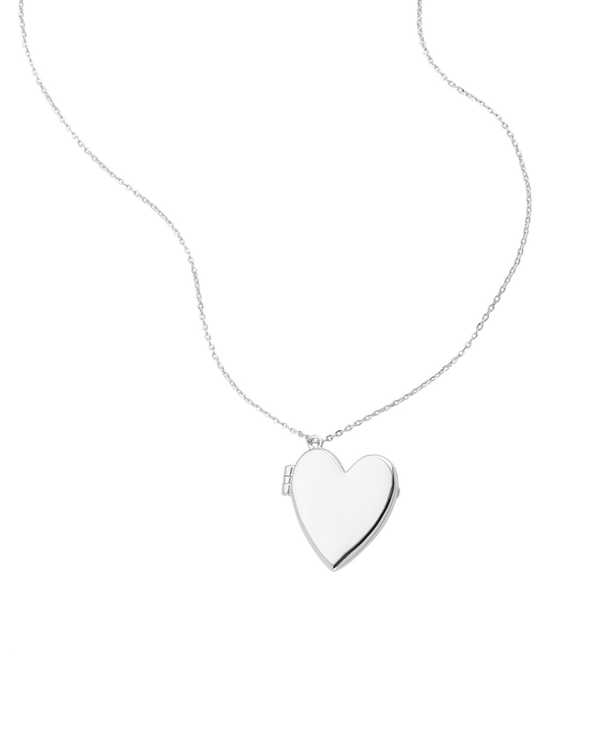 Click here for Adornia Silver Heart Locket Necklace - Silver prices