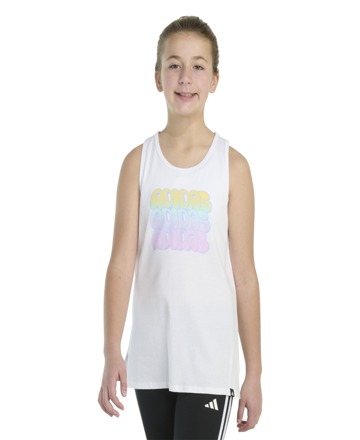 Click here for adidas Big Girls Sleeveless Racerback Tank Top - W... prices