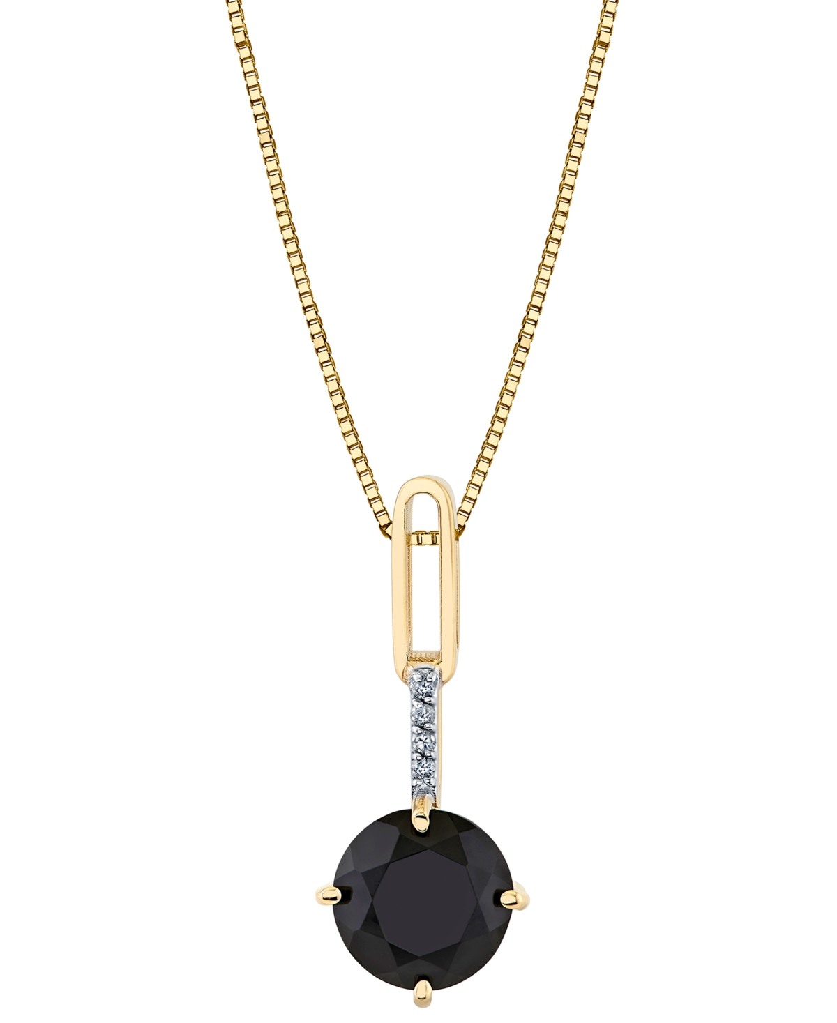 Click here for Onyx (8mm) & Diamond Accent 18 Pendant Necklace in... prices
