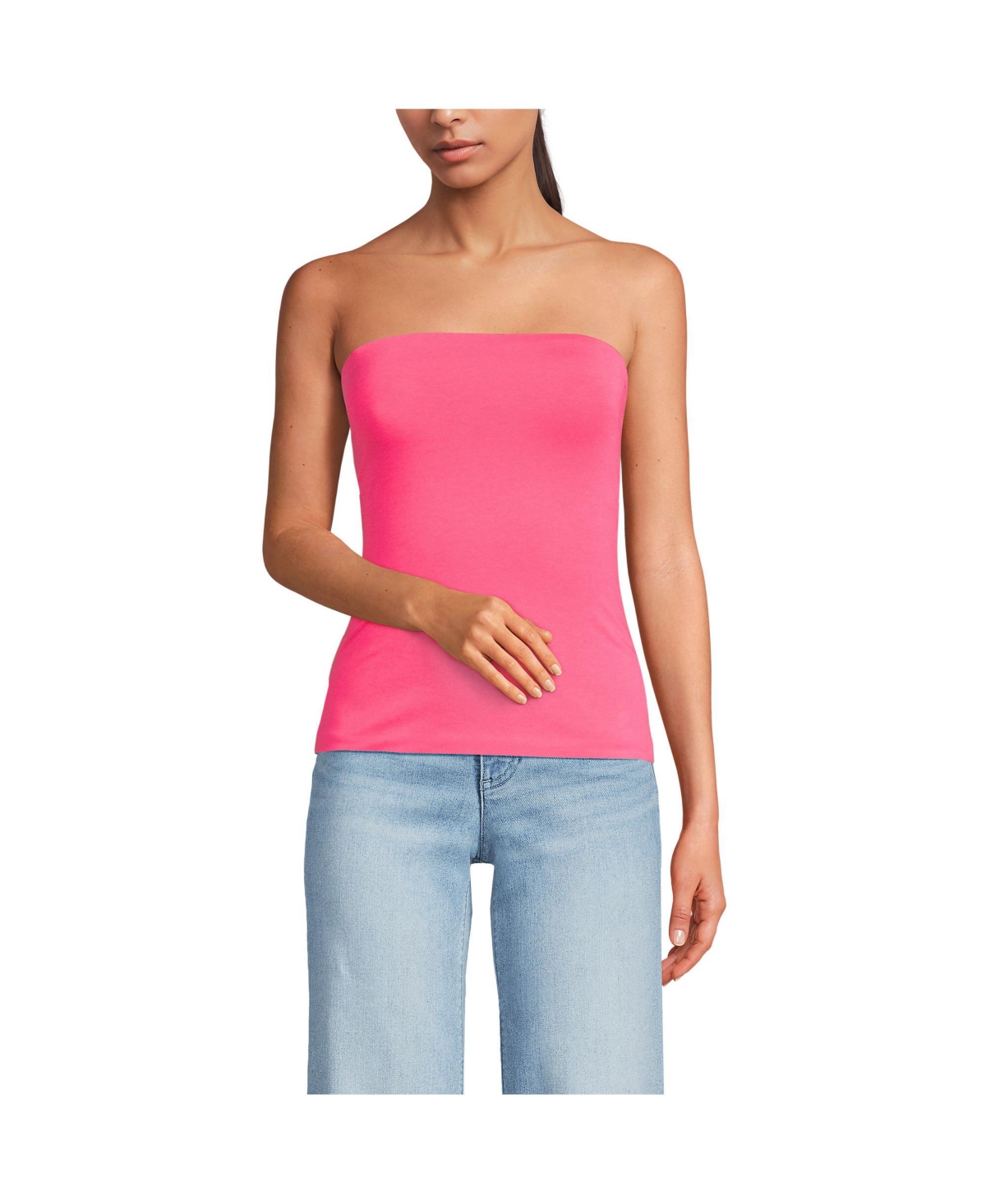 Click here for Lands End Womens Slender Tube Top - Hot pink prices