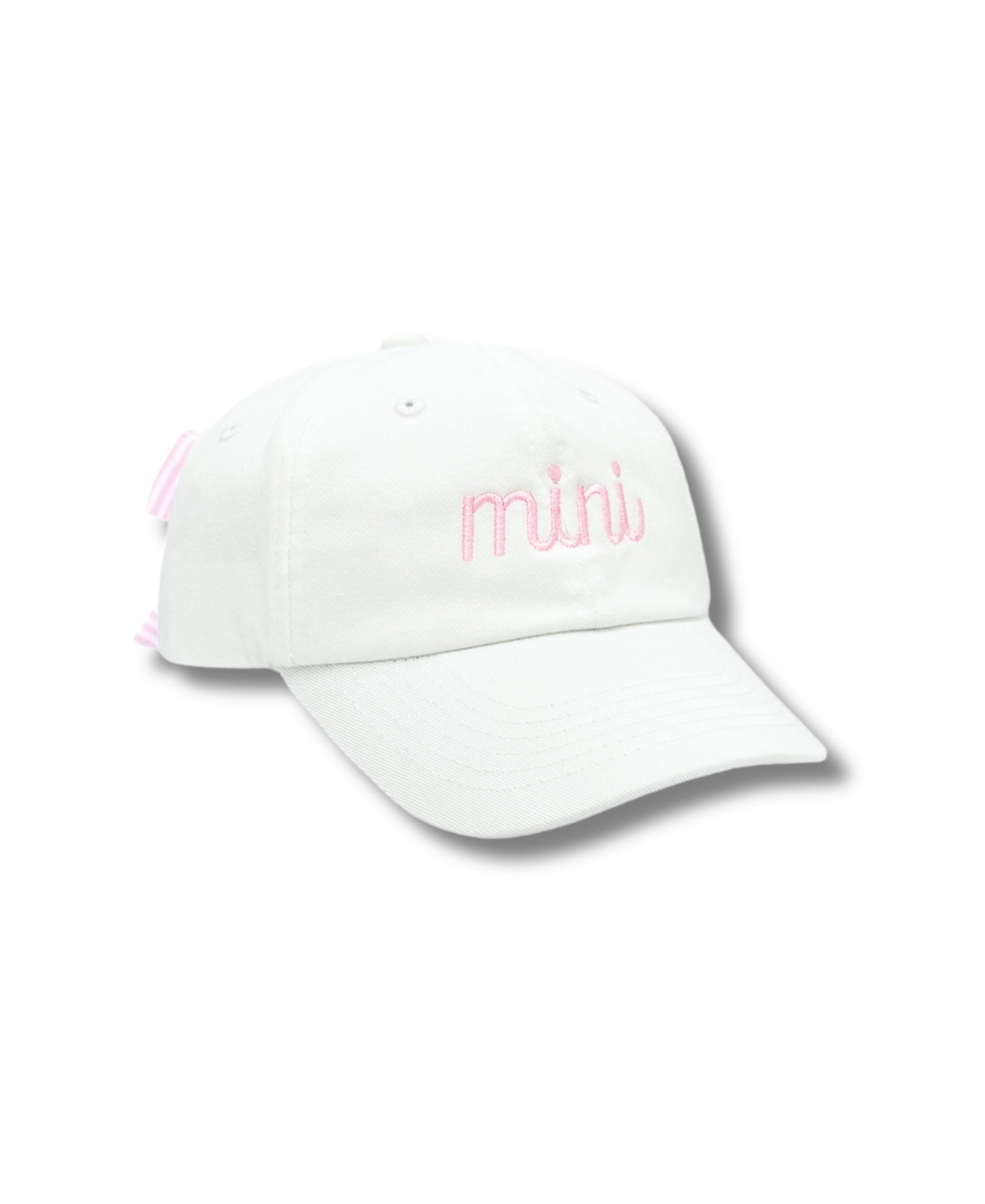 Click here for Bits & Bows Toddler Mini Bow Baseball Hat - White prices