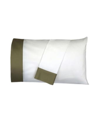 Cuff Pillowcase Set (Pair) - Luxury 608 Cotton USA, King - Macy's