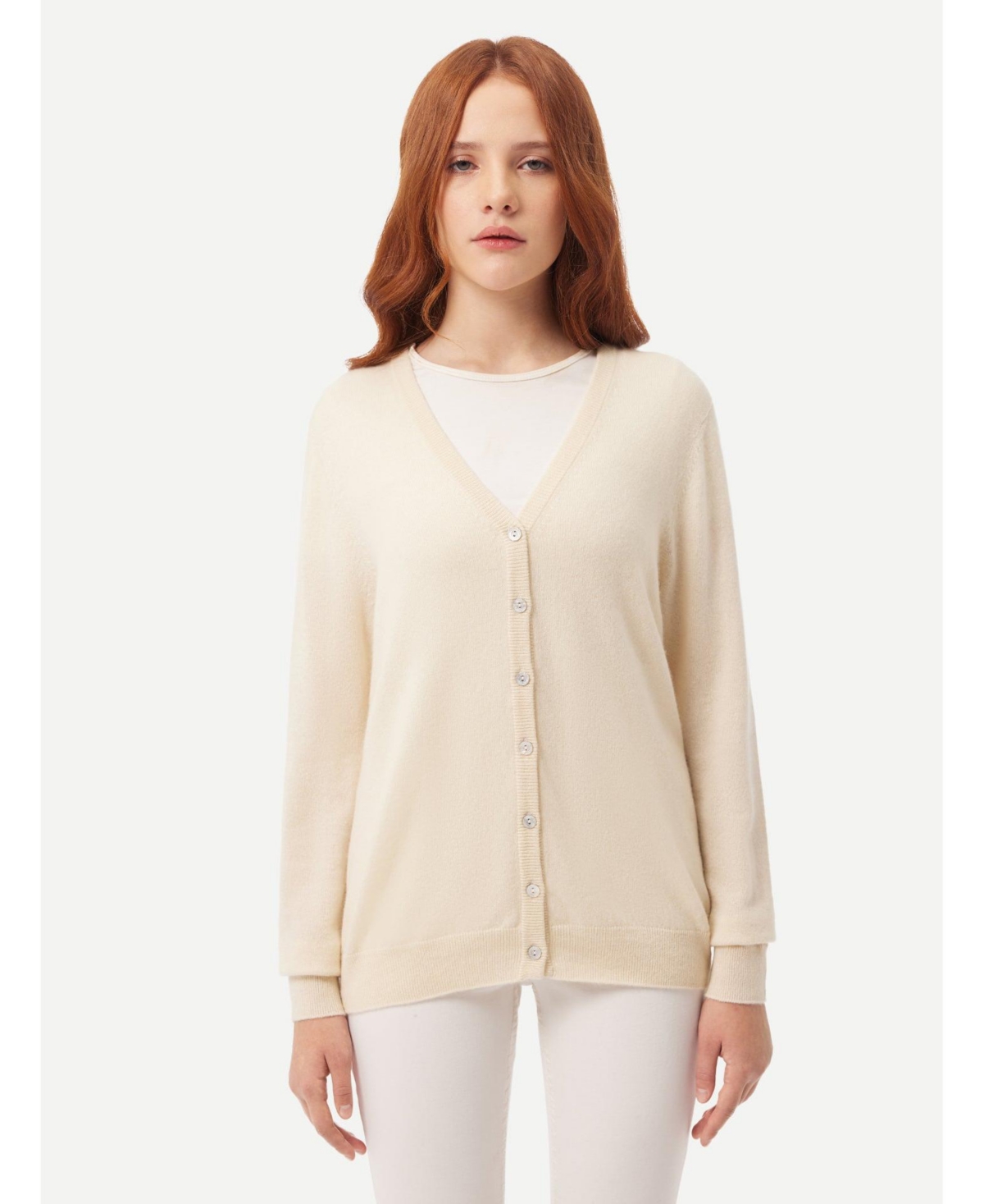 Click here for Gobi Cashmere Womens V-Neck Cardigan - Neutral-vap... prices