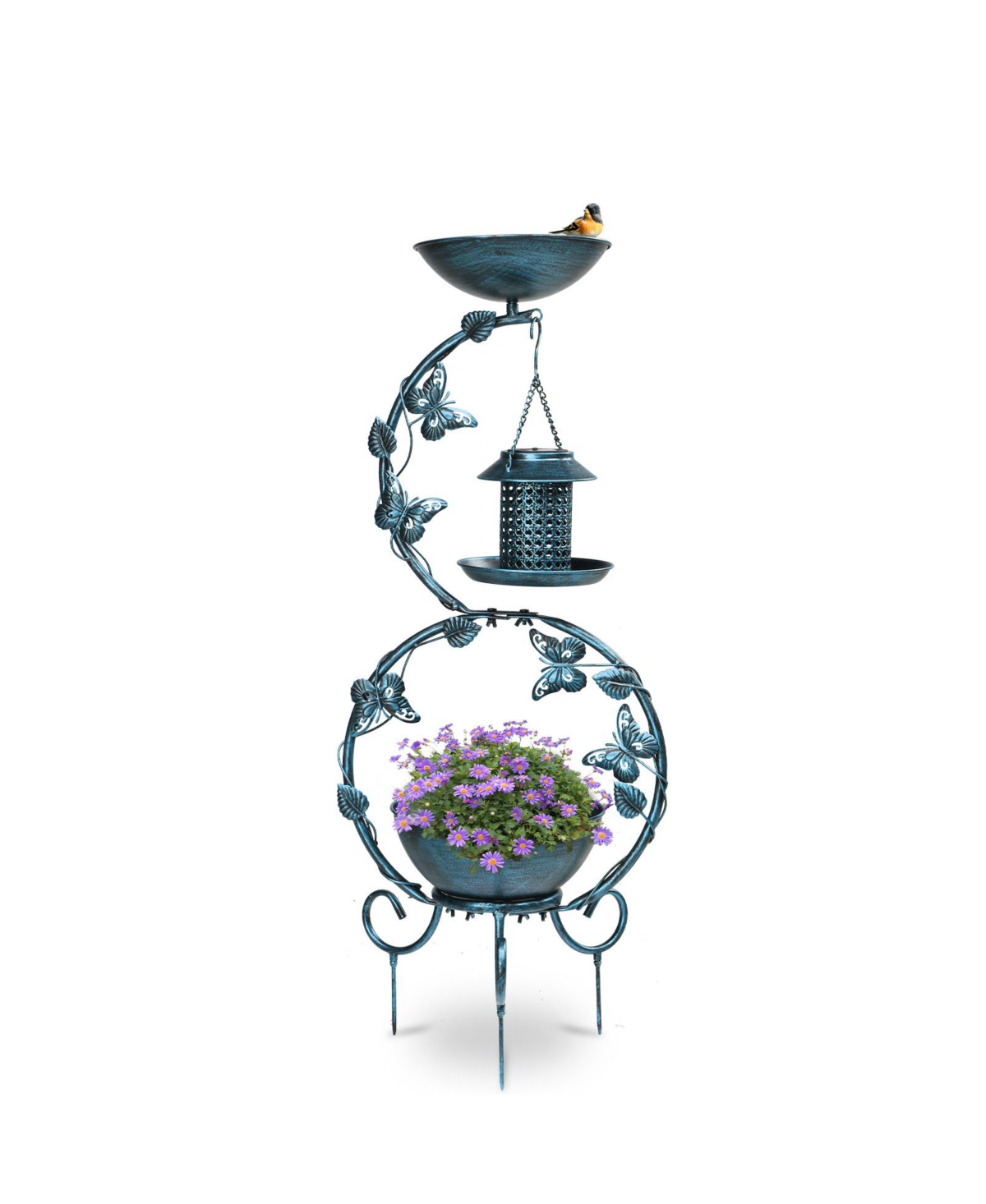 Click here for Bird Bath and Solar Bird Feeders Combo with Flower... prices