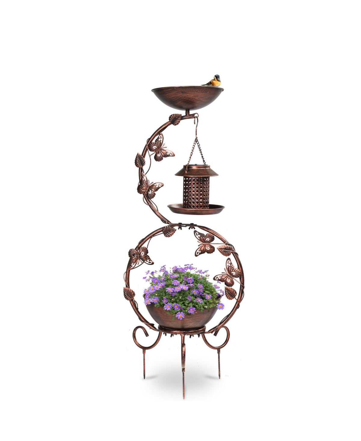 Click here for Bird Bath and Solar Bird Feeders Combo with Flower... prices