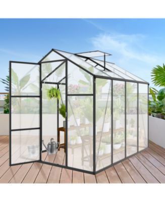 6x8 FT Aluminum Polycarbonate Greenhouse, Windproof, Heavy Duty - Macy's