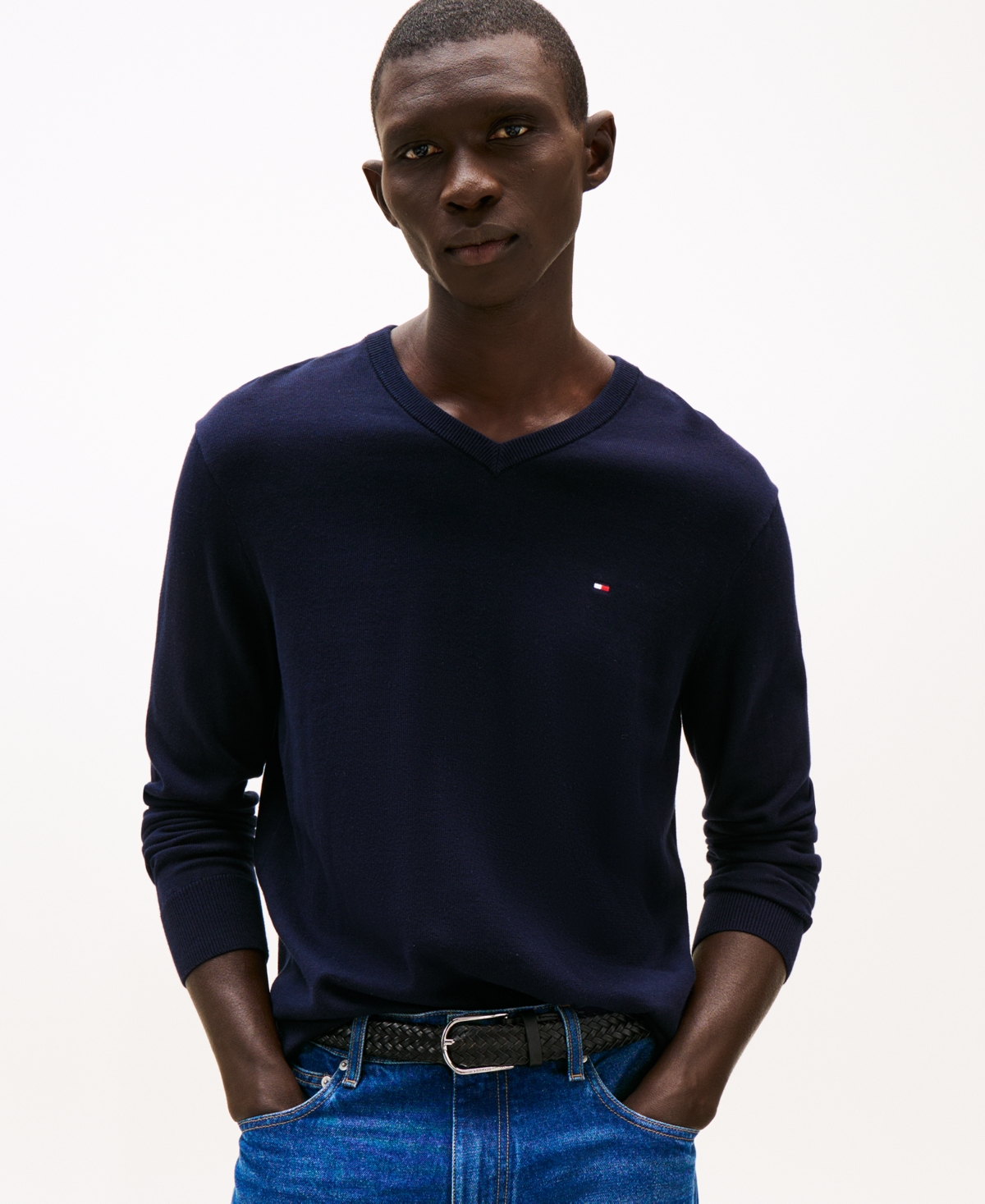 Click here for Tommy Hilfiger Mens Essential Solid V-Neck Sweater... prices