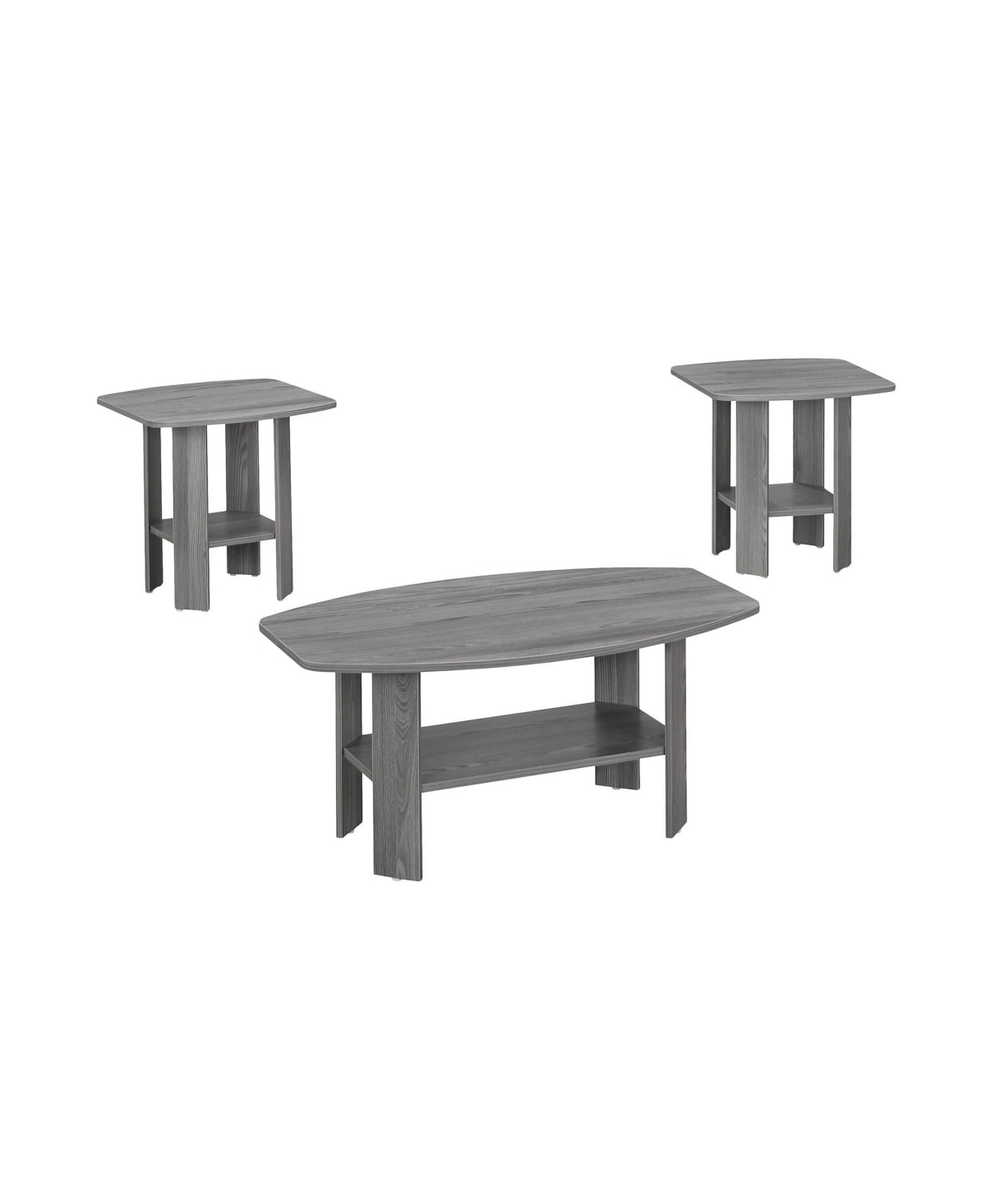 Click here for Set of 3 Wood Coffee Tables with Shelf – Fu... prices