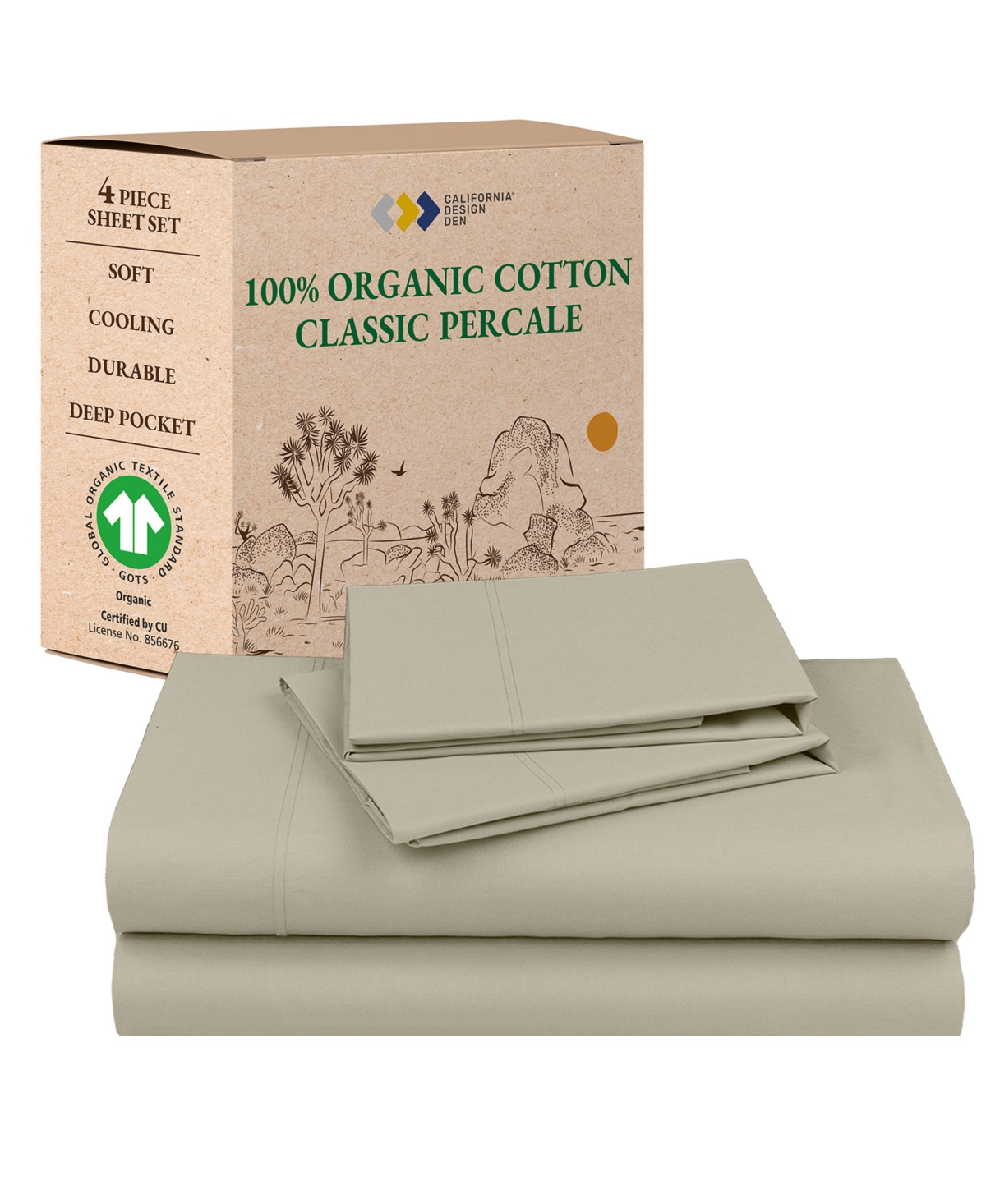 Click here for 100 Organic Cotton Sheets Set  Percale Bed Sheet -... prices