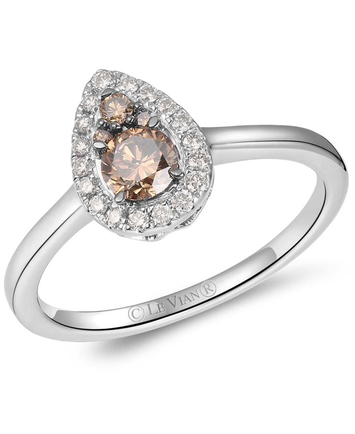 Click here for Le Vian Chocolate Diamond & Nude Diamond Pear Halo... prices