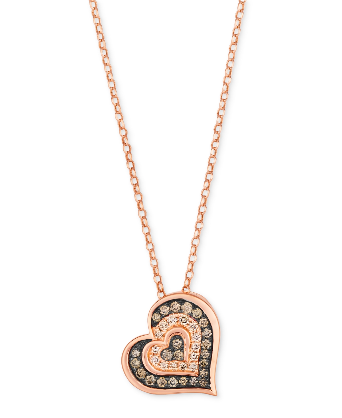 Click here for Le Vian Chocolate Diamond & Nude Diamond Heart 19... prices