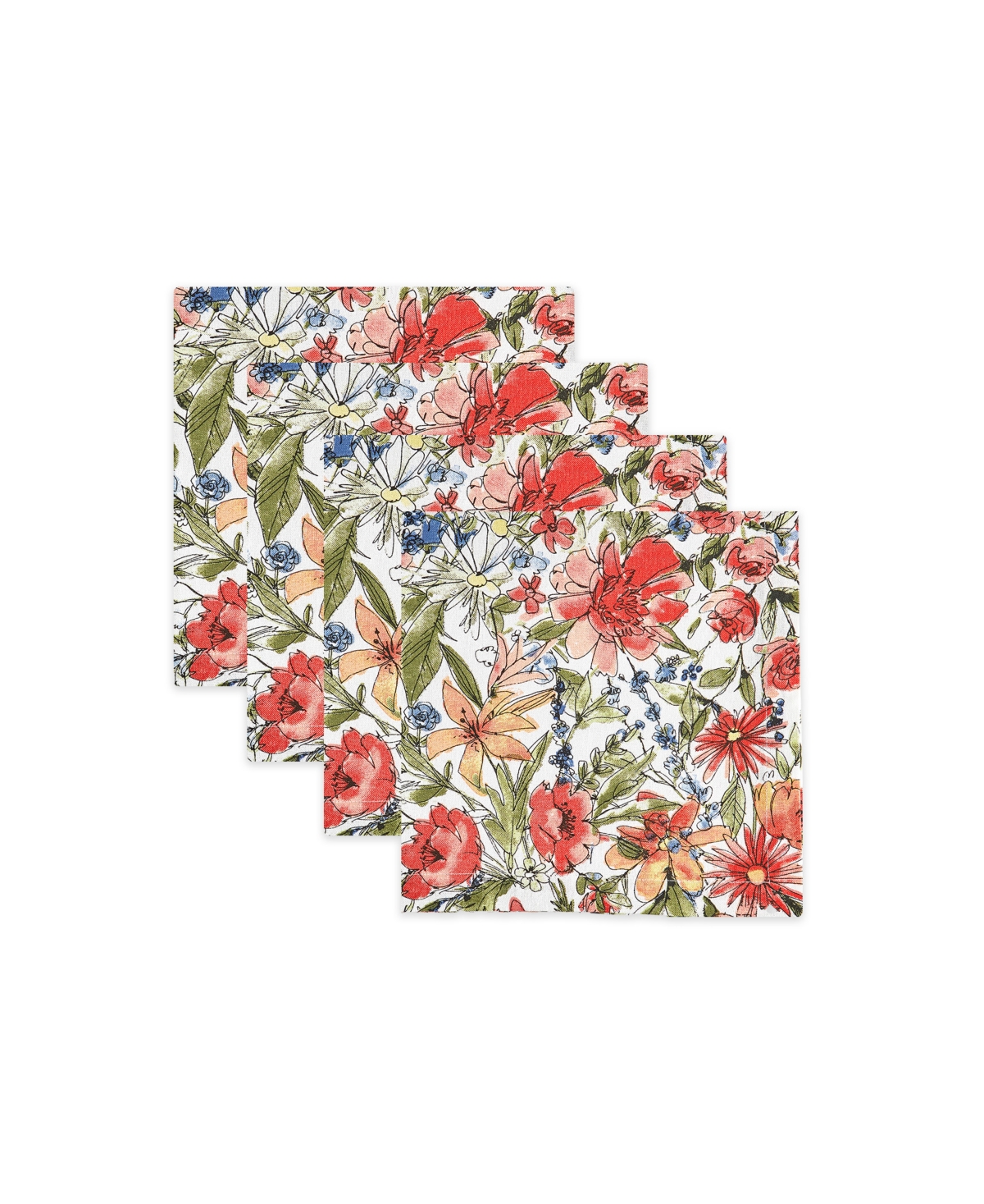 Click here for Tableau Garden Set of 4 Napkins  8.25 x 8.25 - Mul... prices