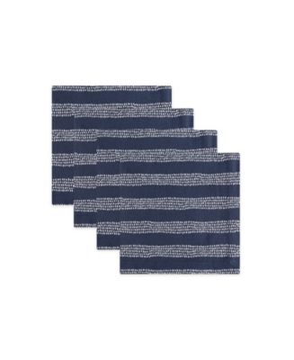 Tableau Wavy Dots Set of 4 Napkins, 8.25" x 8.25" - Macy's