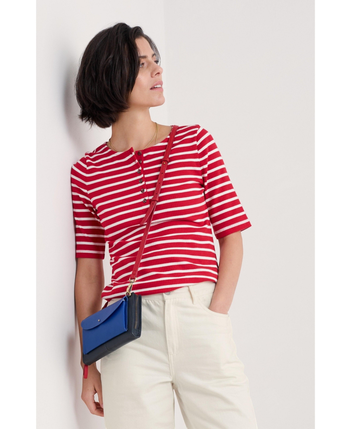 Click here for Seasalt Cornwall Womens Early Orchid Top - Breton... prices