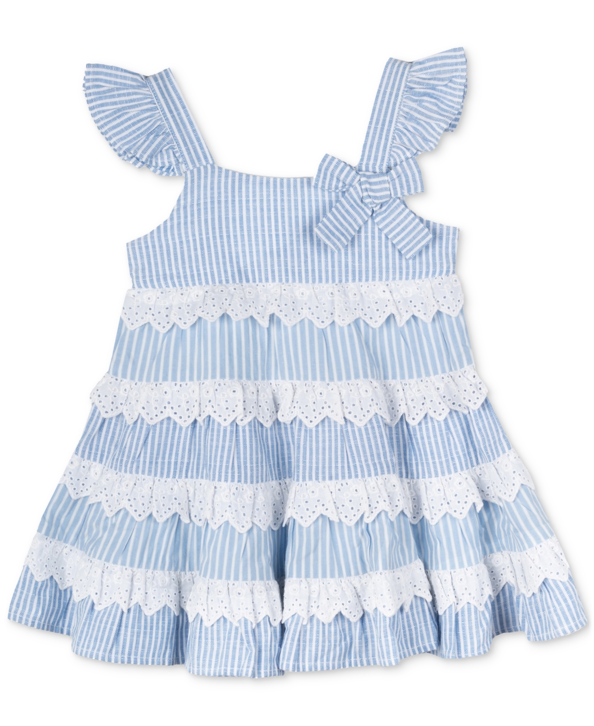 Click here for Rare Editions Baby Girls Striped Yarn-Dyed Dress -... prices