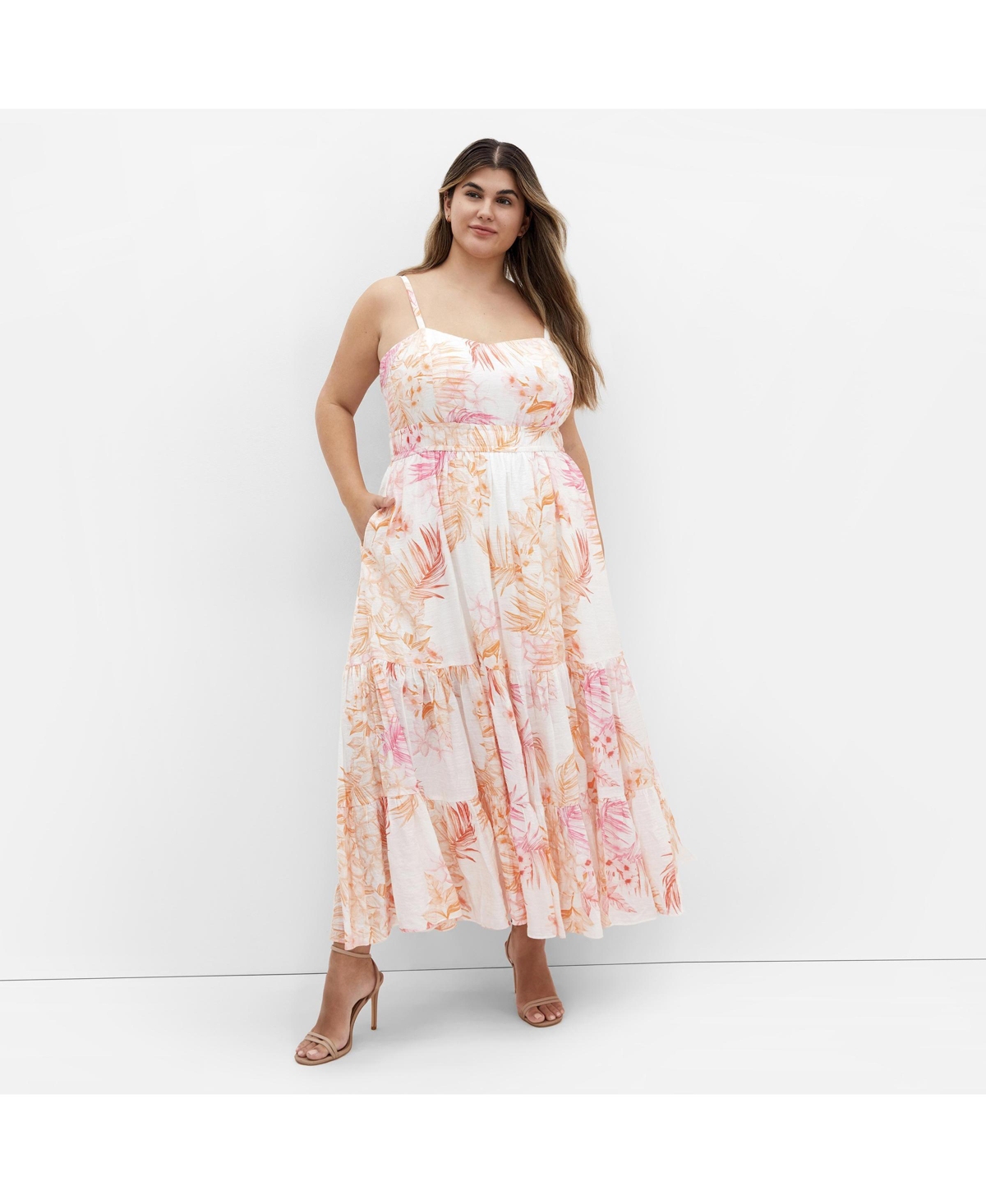 Click here for City Chic Plus Size Kehlani Print Maxi Dress - Pin... prices