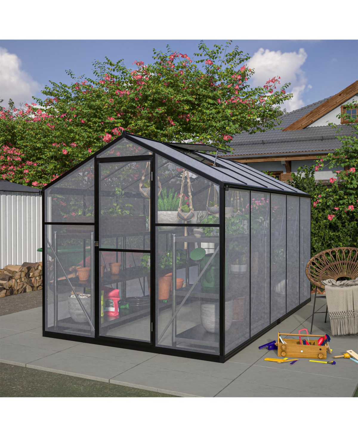 Click here for Streamdale 6x10 Polycarbonate Greenhouse Kit with... prices