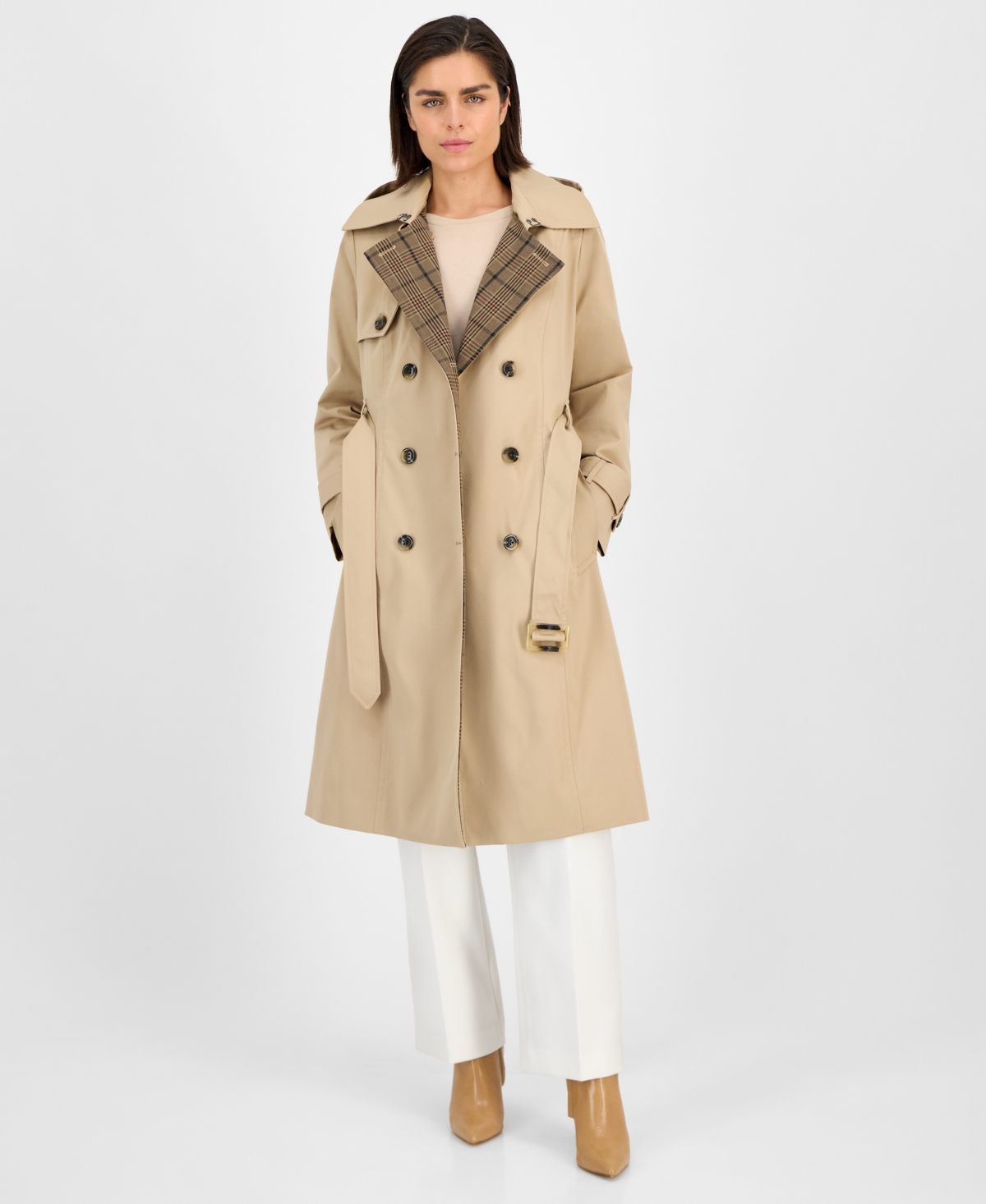 Click here for London Fog Womens Double-Breasted Belted Trench Co... prices