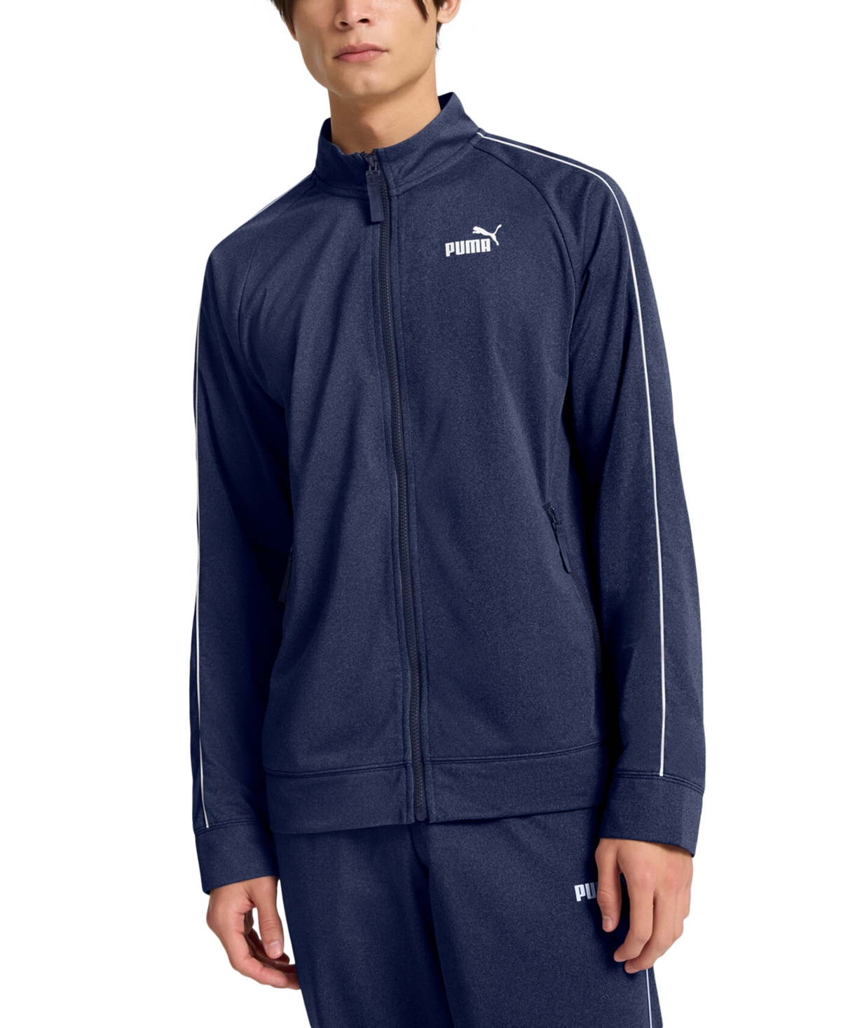 Puma Mens Piped Tricot Jacket - dark blue