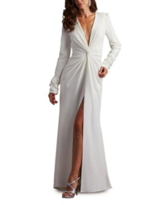 Tadashi Shoji Women's Bates Twist-Front Gown - Macy's