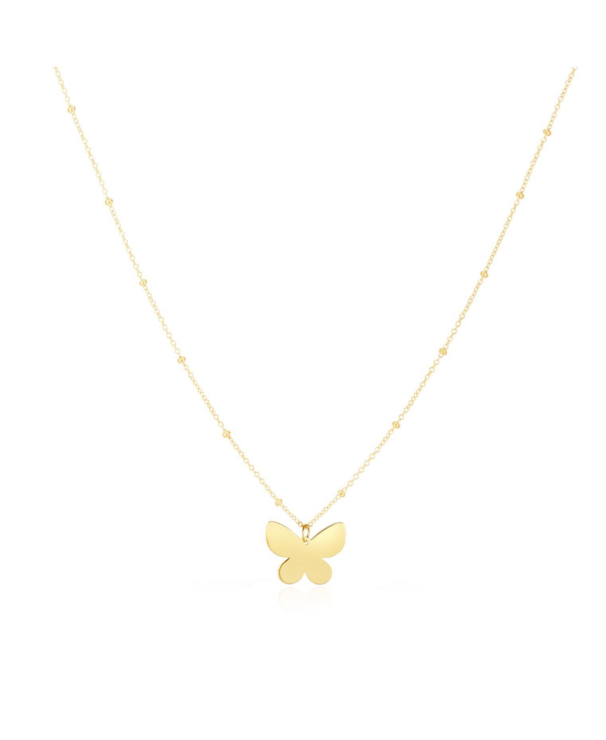 Click here for The Lovery Gold Single Butterfly Bead Necklace 14K... prices