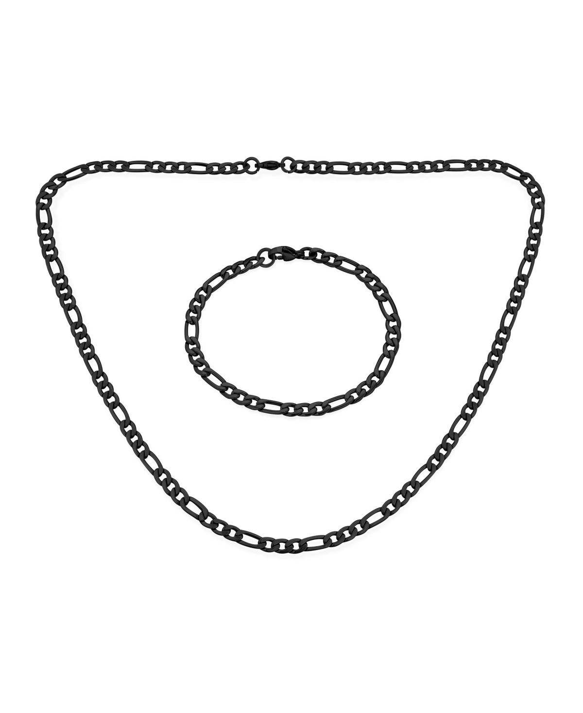 Click here for Bling Jewelry Flat Figaro Link 5MM Necklace & Brac... prices