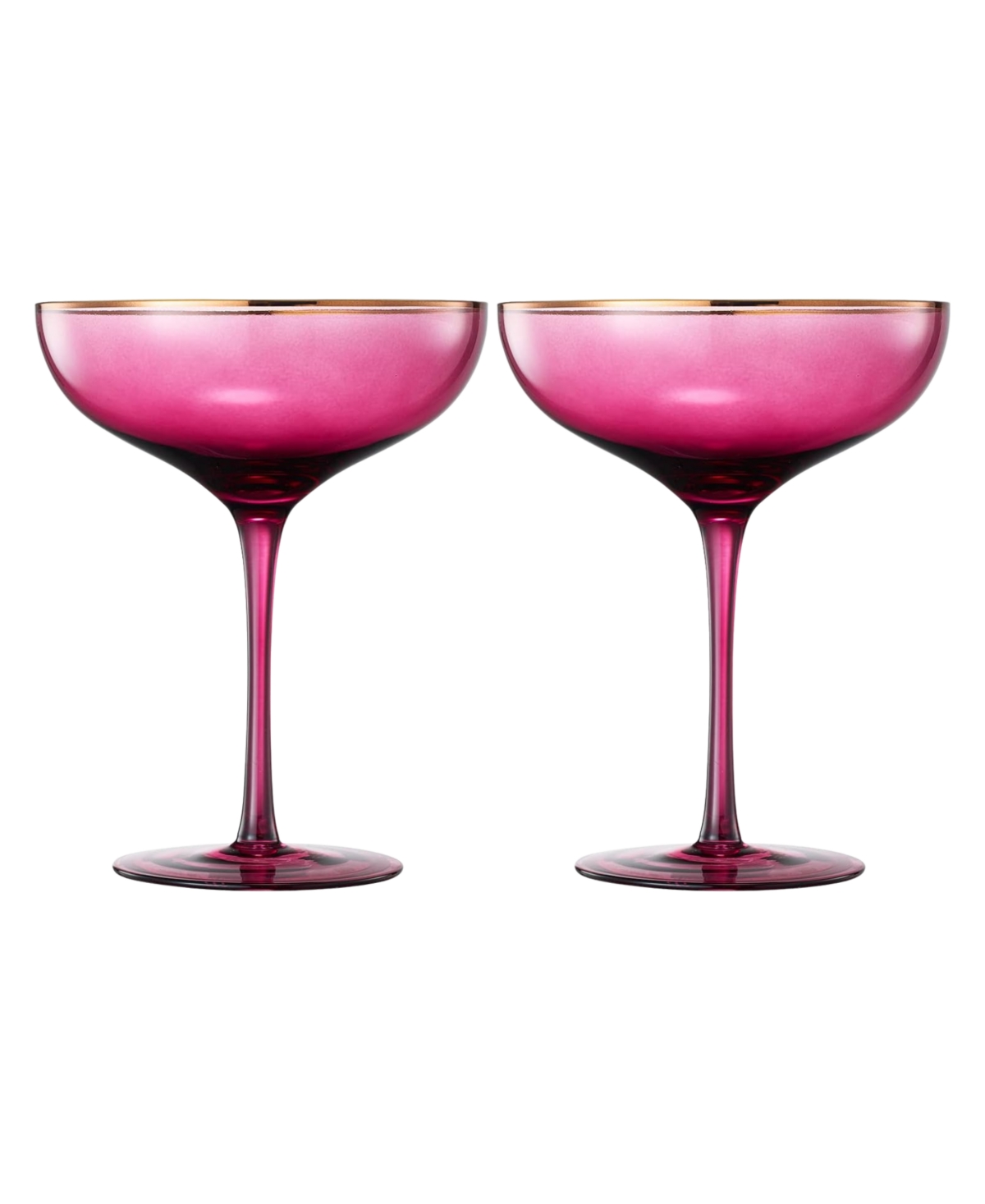 Click here for The Wine Savant Gilded Rim Coupe Glasses  Set of 2... prices