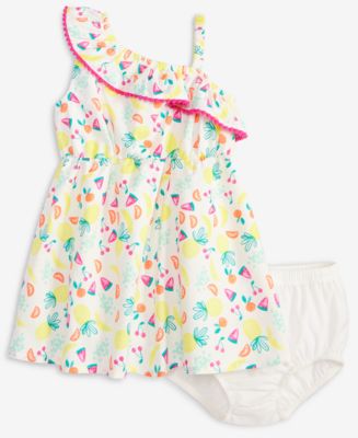 First Impressions Baby Girls Fruit Toss Printed Dress & Bloomer, 2 ...