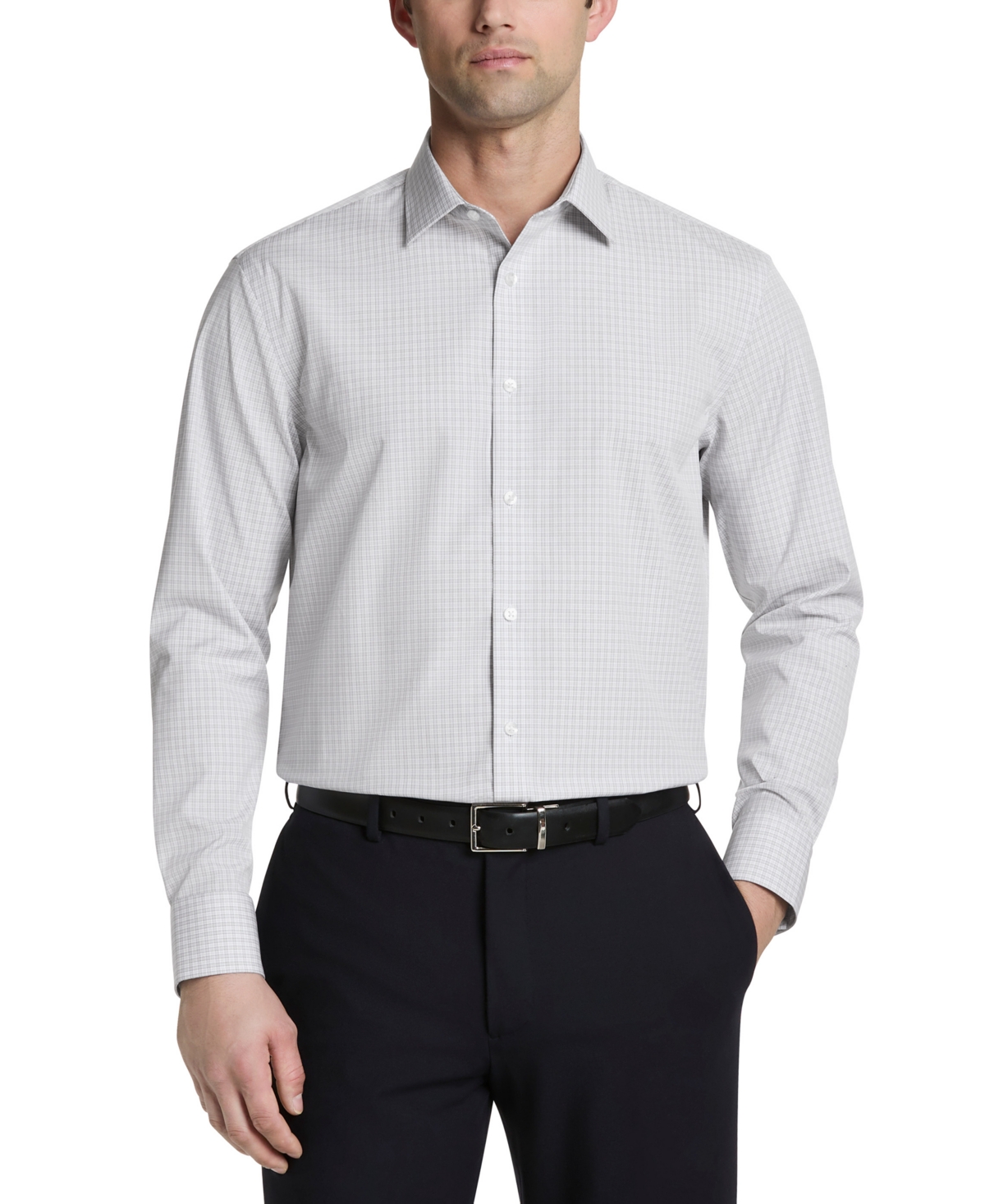 Click here for Calvin Klein Mens Regular Fit Dress Shirt - Grey prices