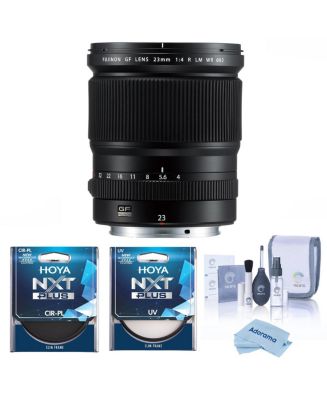 Fujifilm GF 23mm f/4 R LM WR Lens, Bundle with Hoya 82mm UV and CPL ...