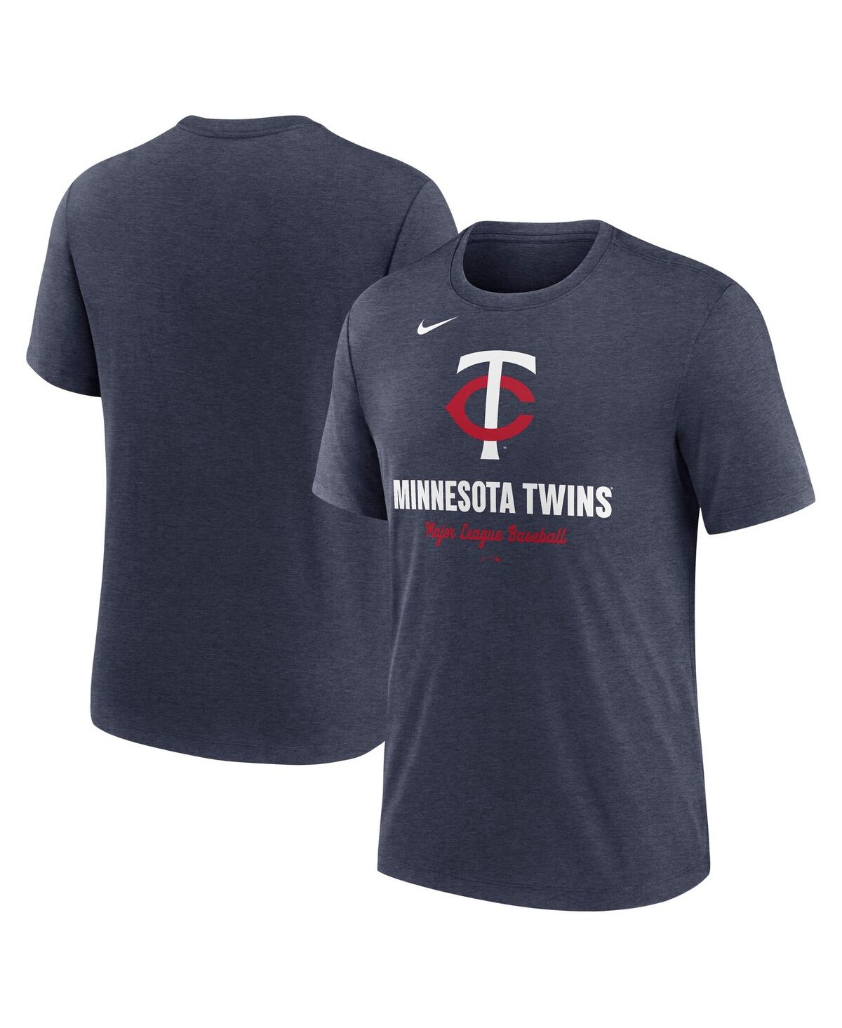 Click here for Nike Mens Heather Navy Minnesota Twins Logo Tri-Bl... prices