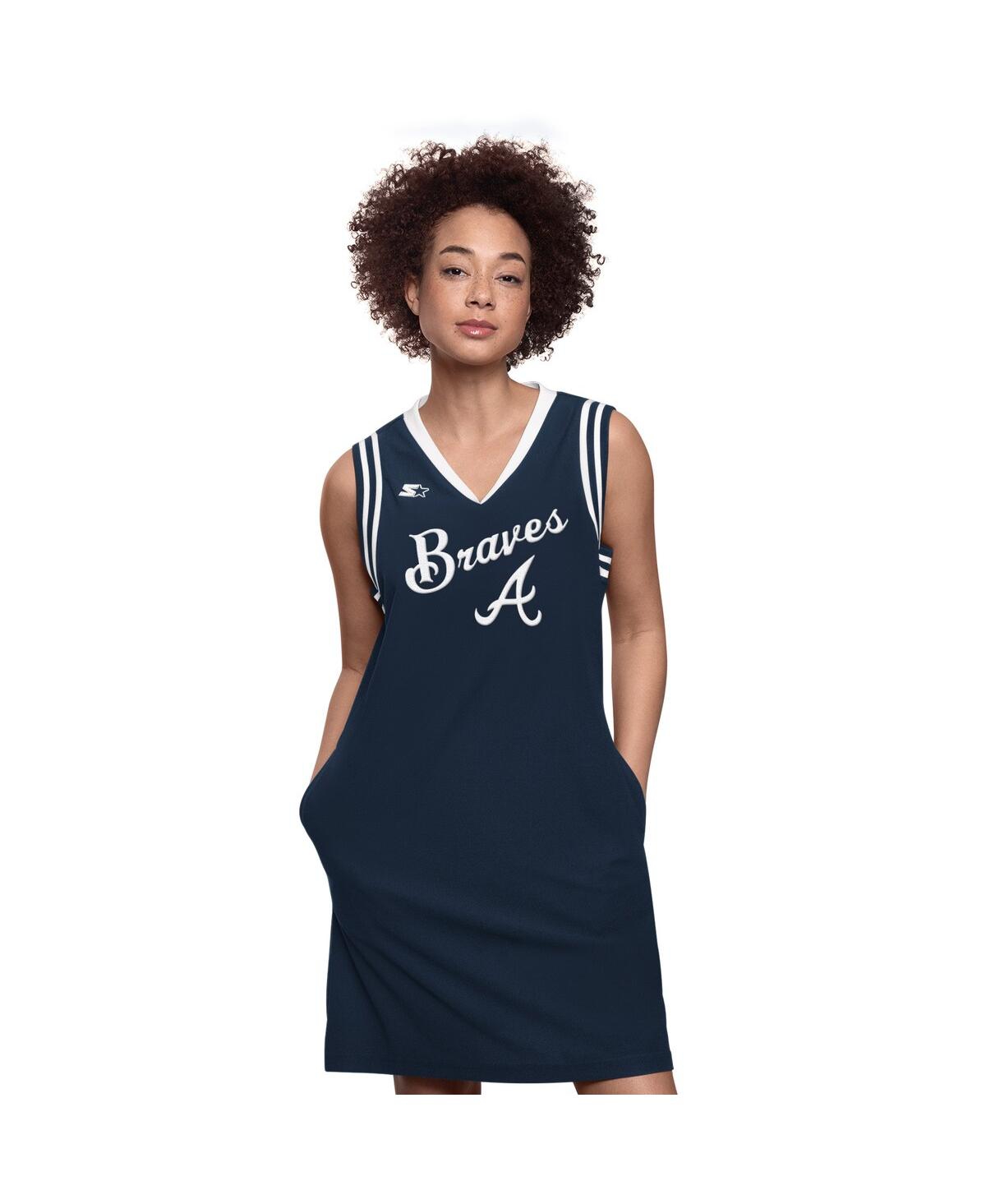 Click here for Starter Womens Navy Atlanta Braves Fast Track Snea... prices