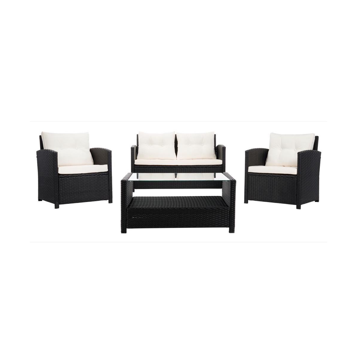 Click here for Vellor 4PC Living Set - Black/beige prices