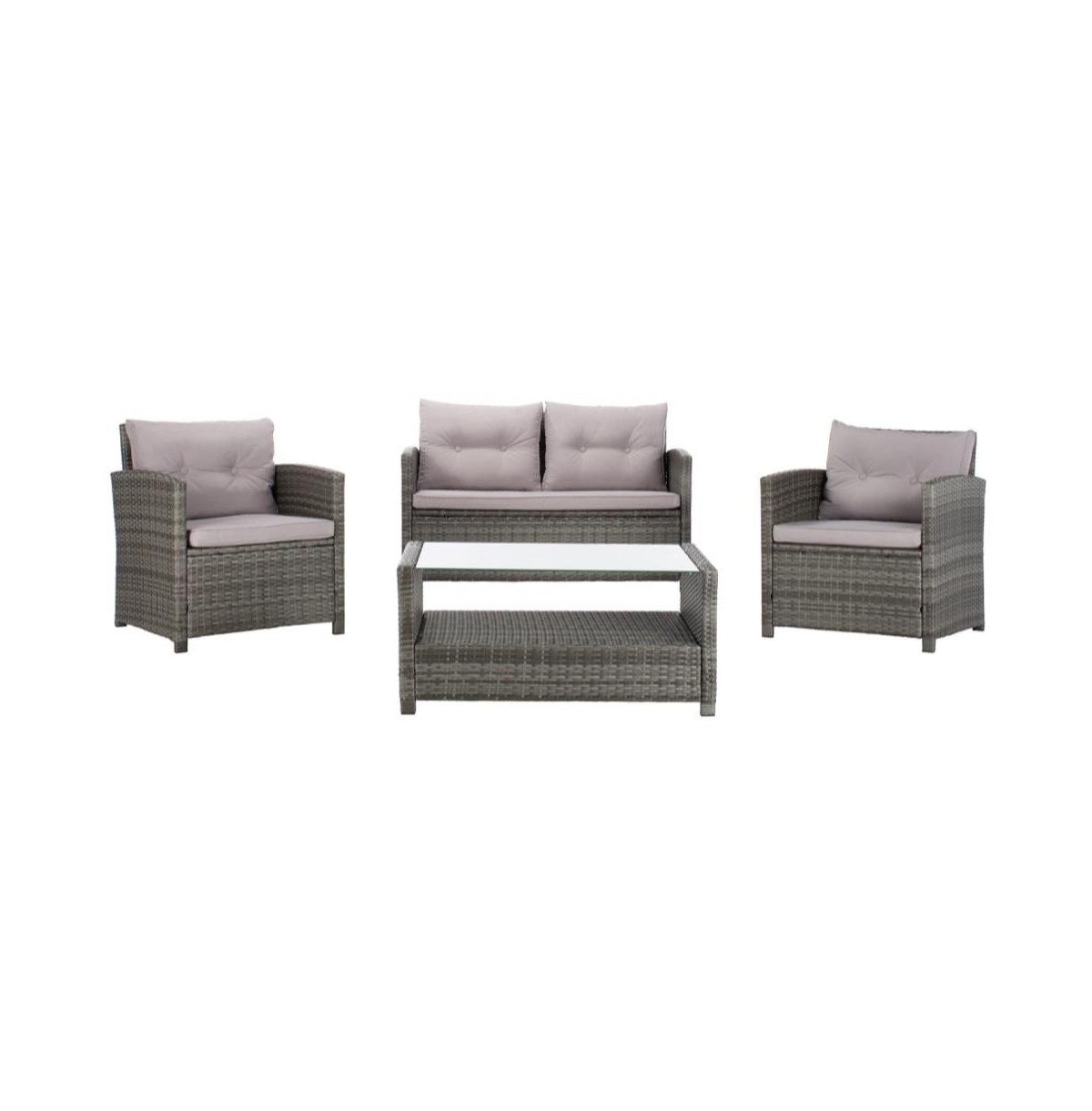 Click here for Vellor 4PC Living Set - Grey prices
