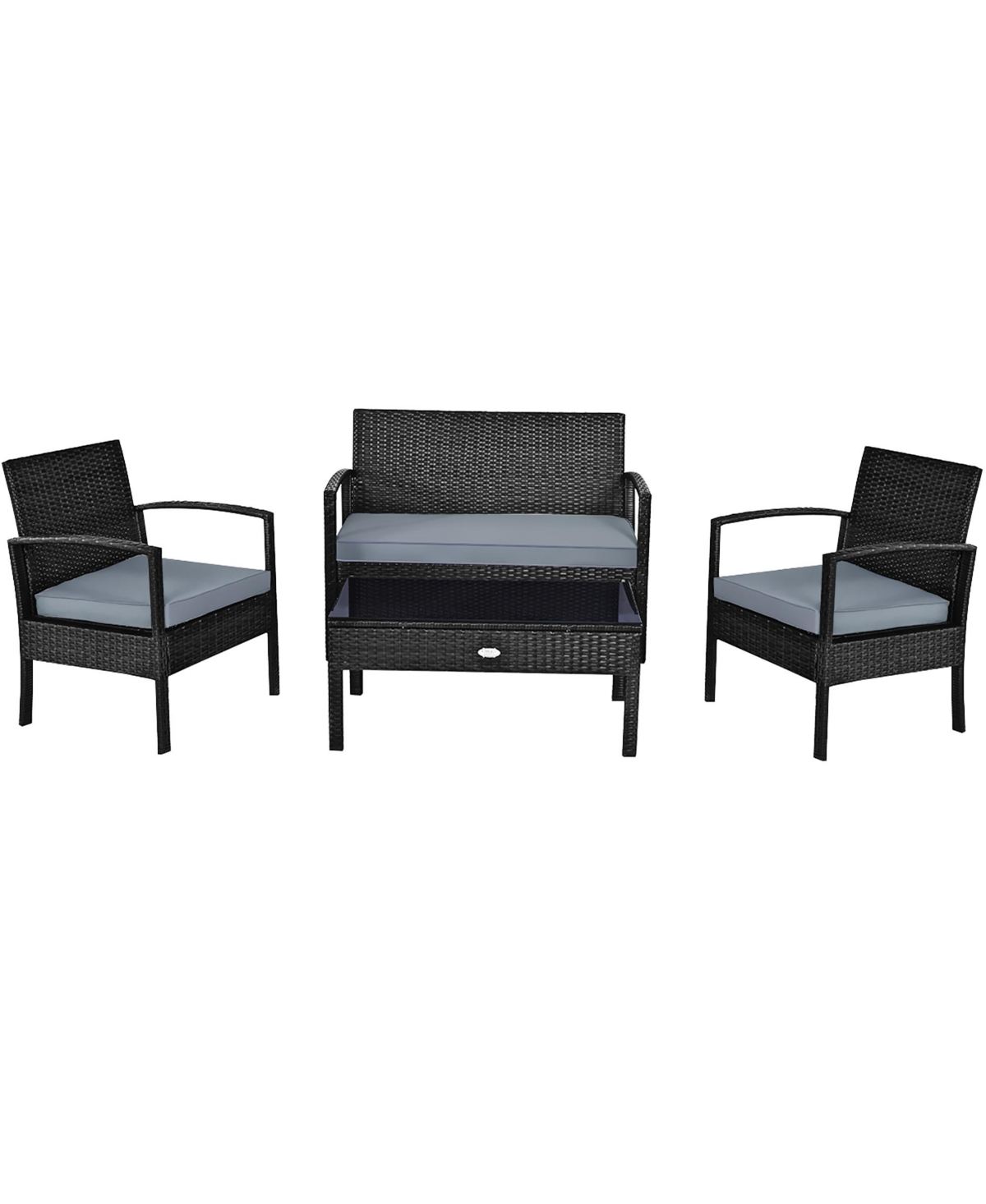 Click here for 4PCS Patio Rattan Wicker Furniture Set Brown Loves... prices