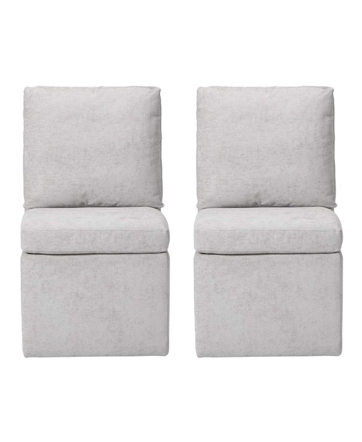 Click here for Modern Upholstered Chenille Armless Dining Chairs... prices