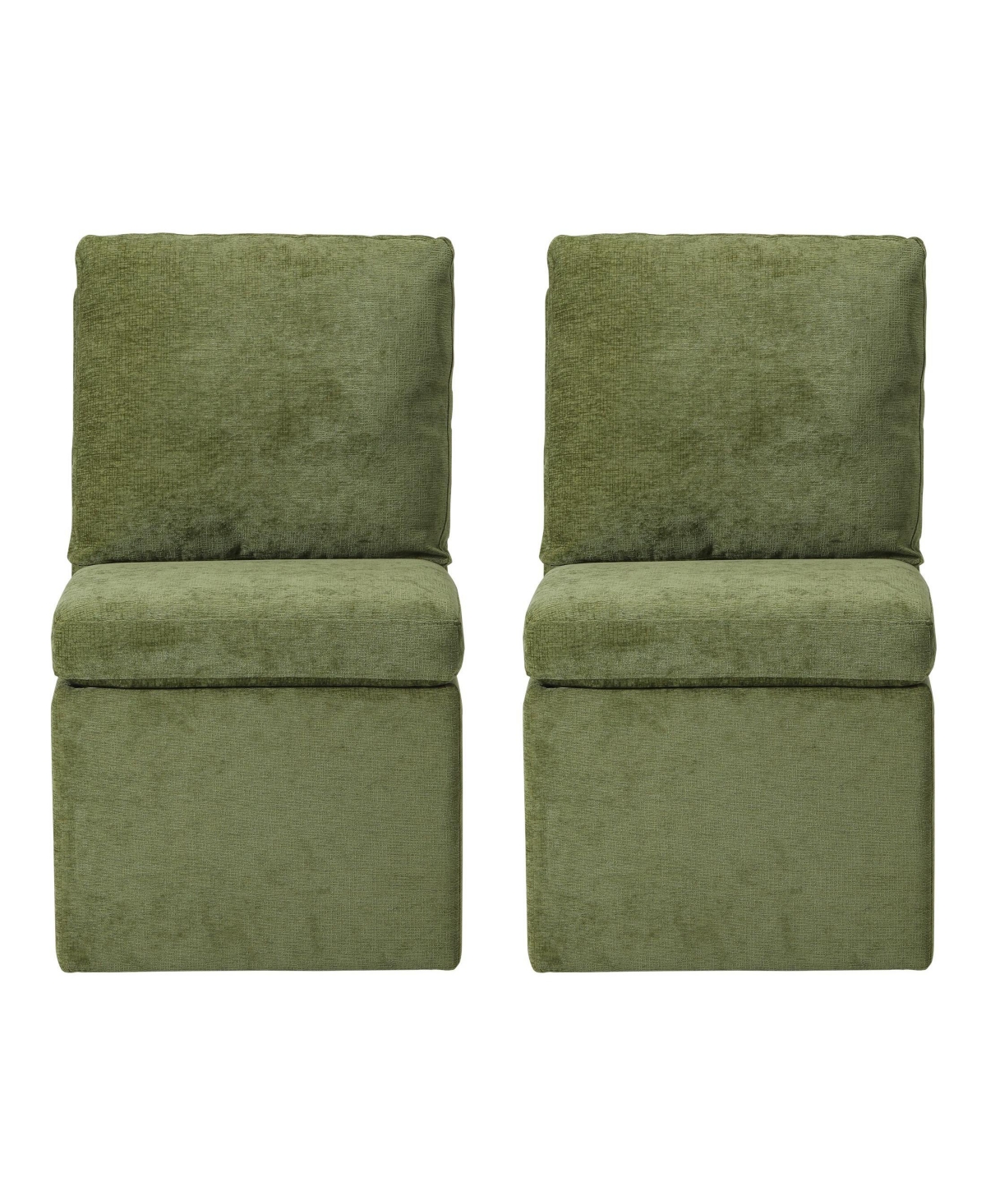 Click here for Modern Upholstered Chenille Armless Dining Chairs... prices
