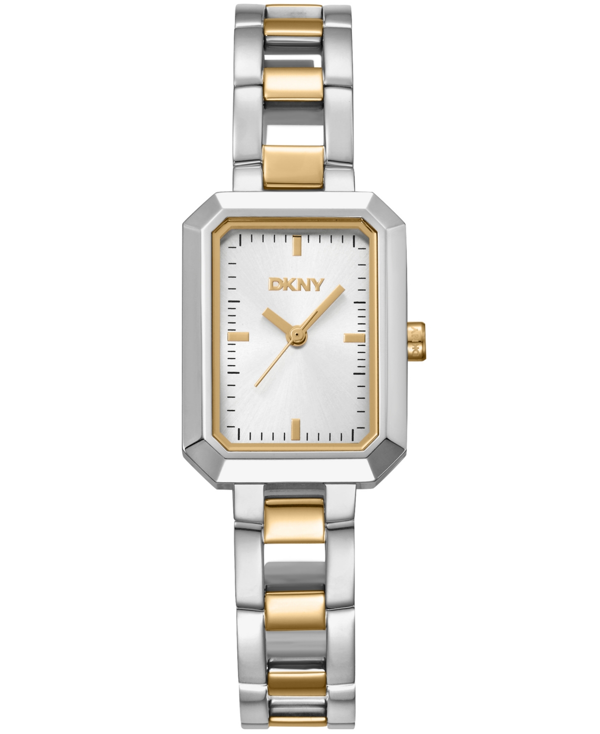 Click here for Dkny Womens Uptown Midi Silver Dial Gold-Tone Stai... prices