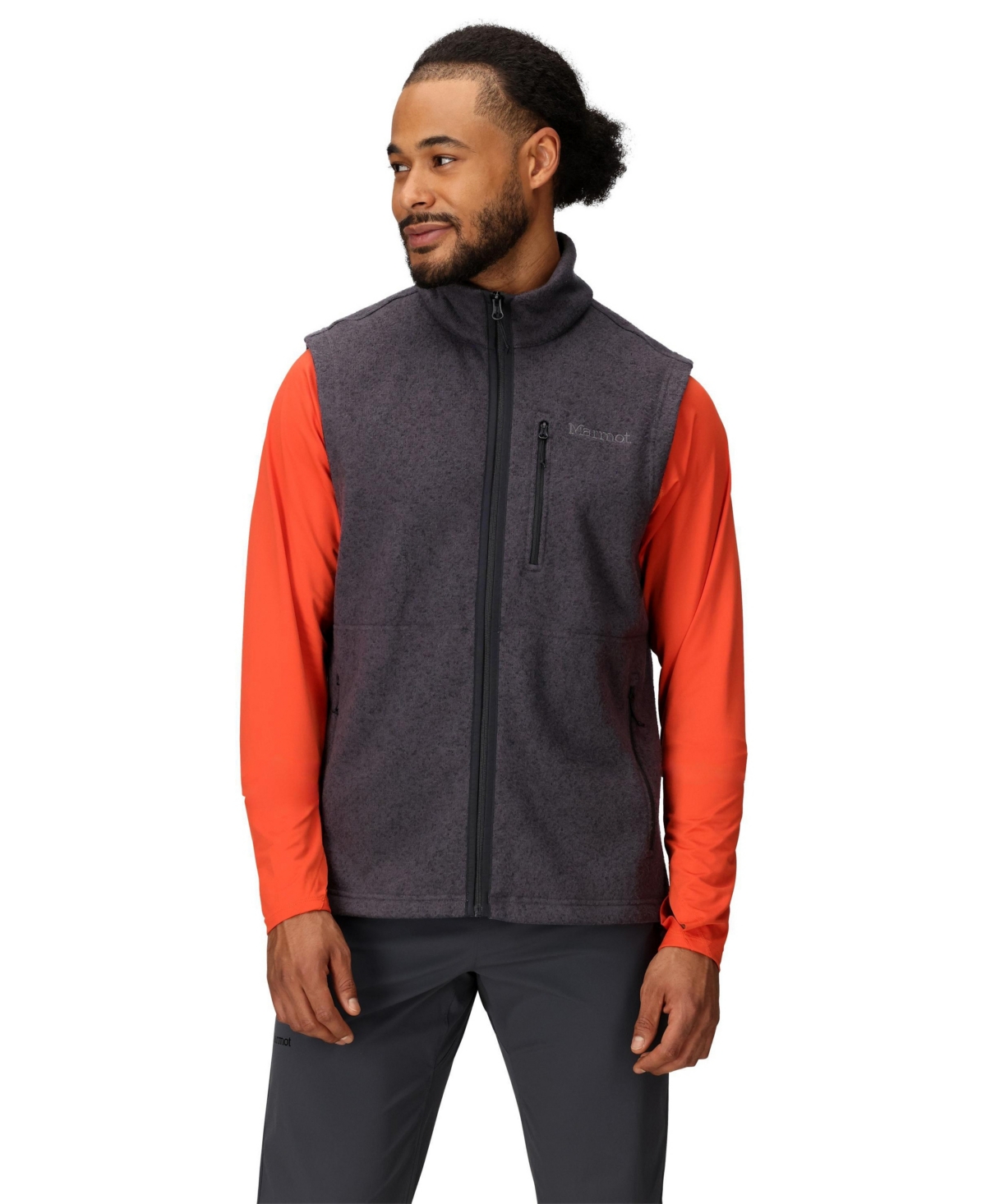 Click here for Marmot Mens Drop Line Vest - Black heather prices