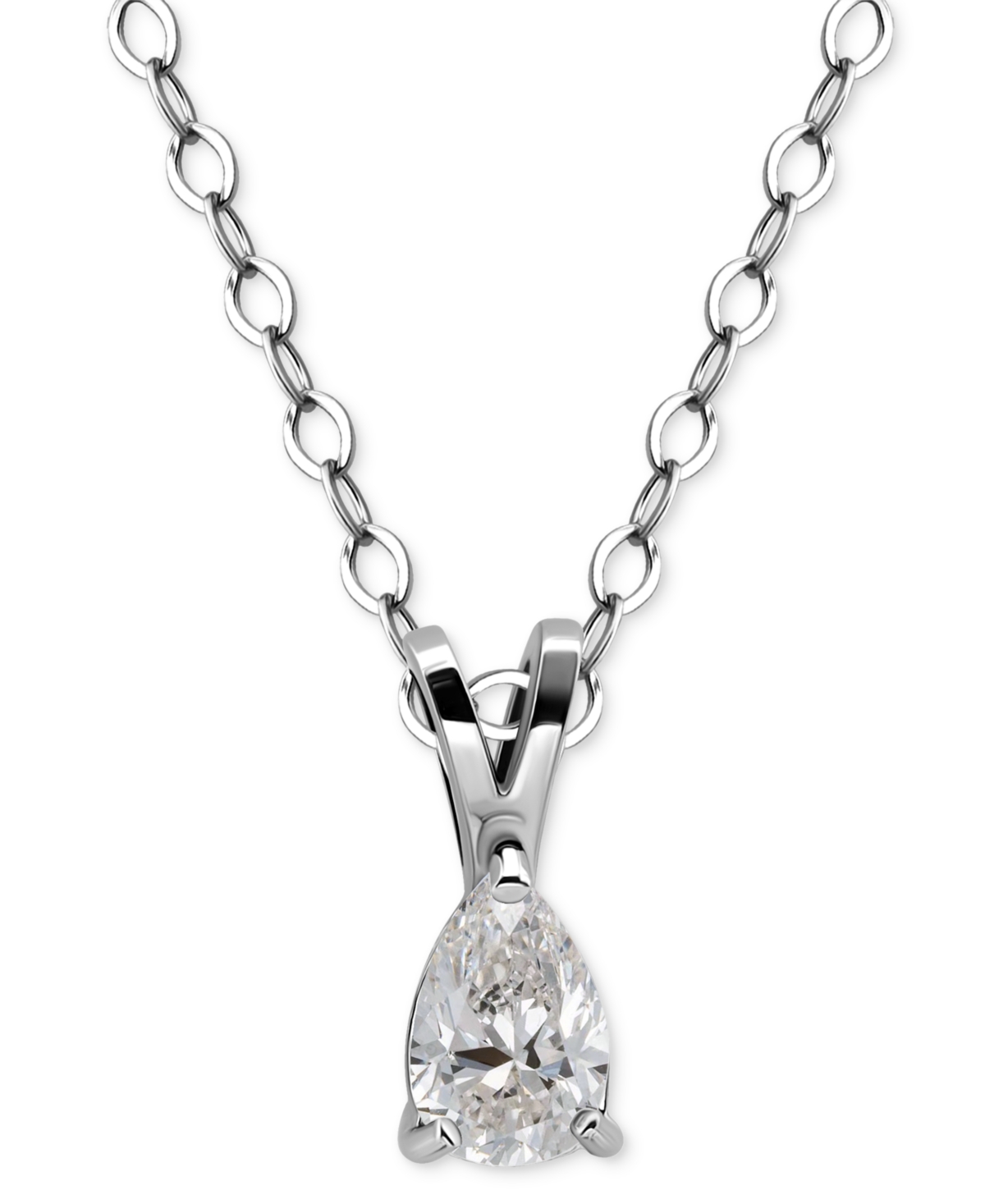 Click here for Giani Bernini Cubic Zirconia Pear Solitaire Pendan... prices