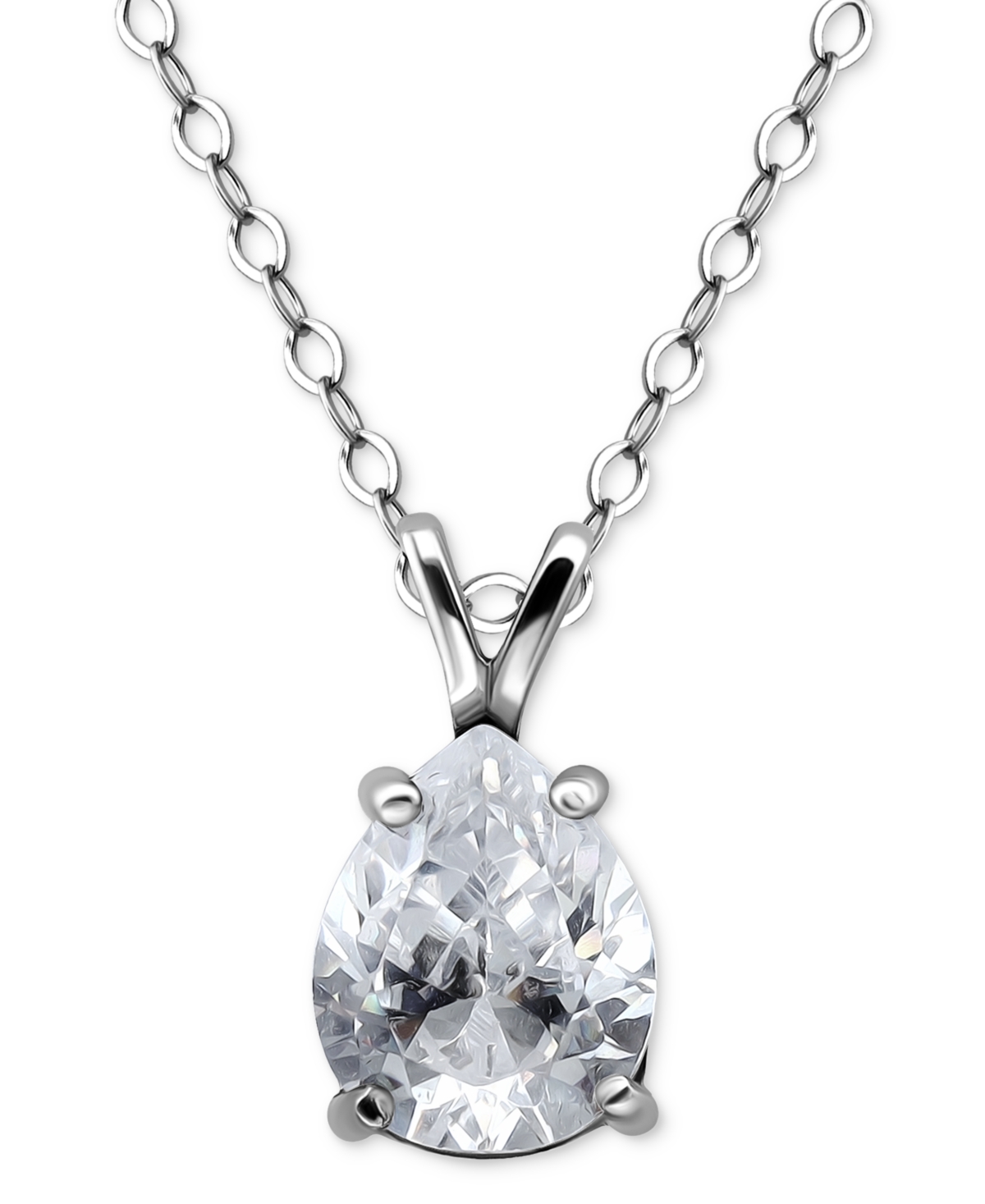 Click here for Giani Bernini Cubic Zirconia Pear Solitaire Pendan... prices
