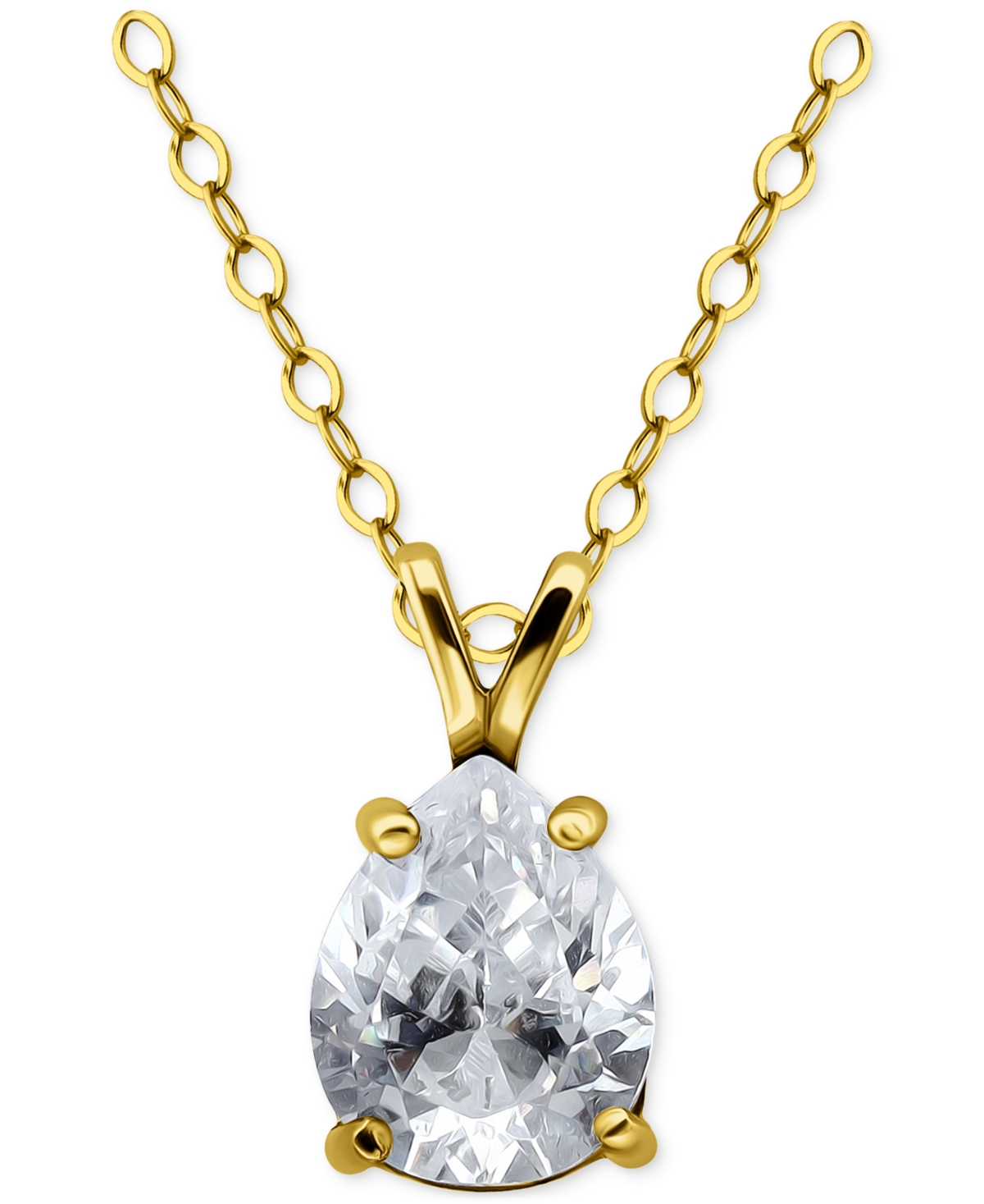 Click here for Giani Bernini Cubic Zirconia Pear Solitaire Pendan... prices
